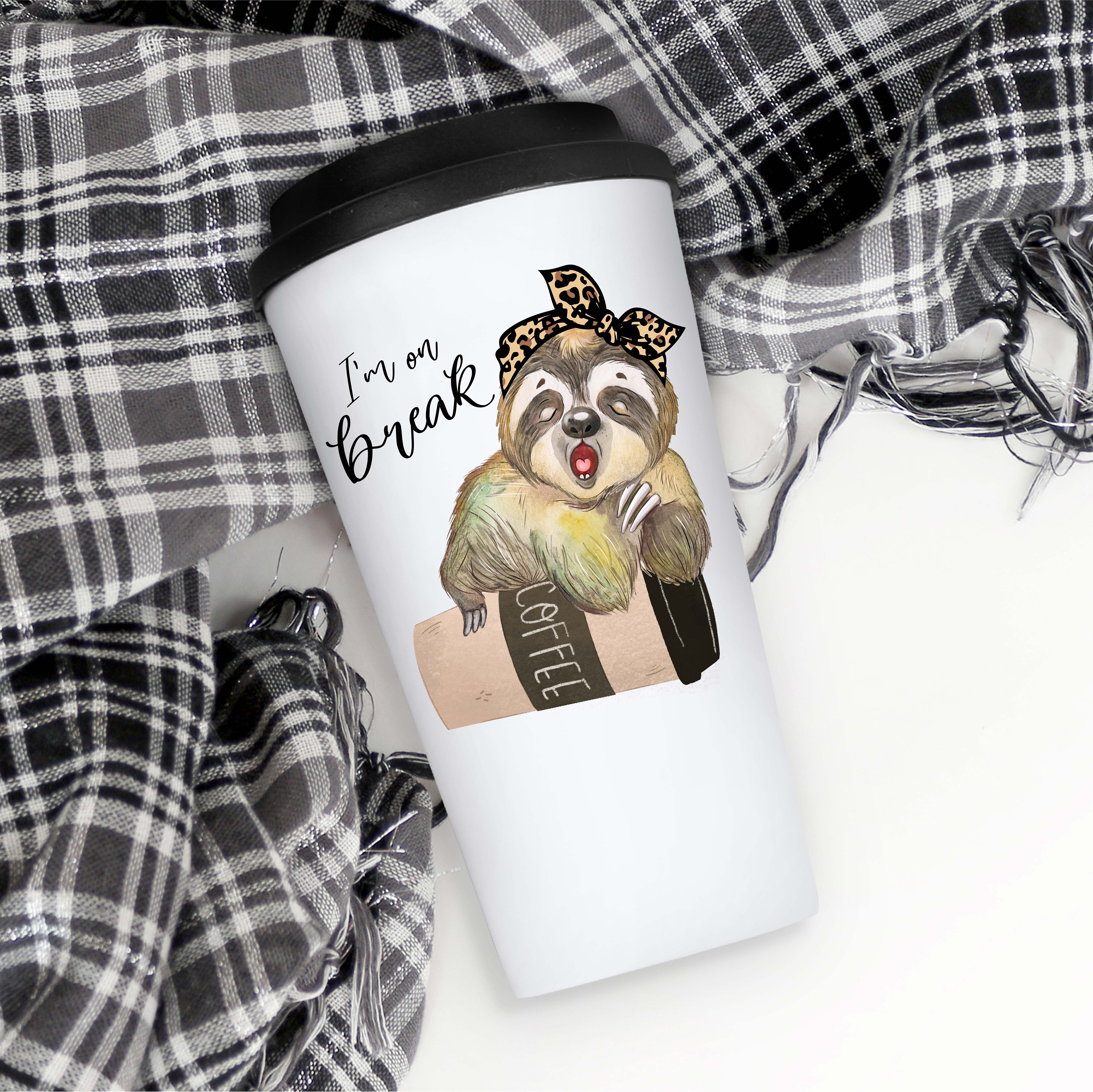 I'm on Break-i'm on Break Sloth-coffee Sloth Digital | Etsy