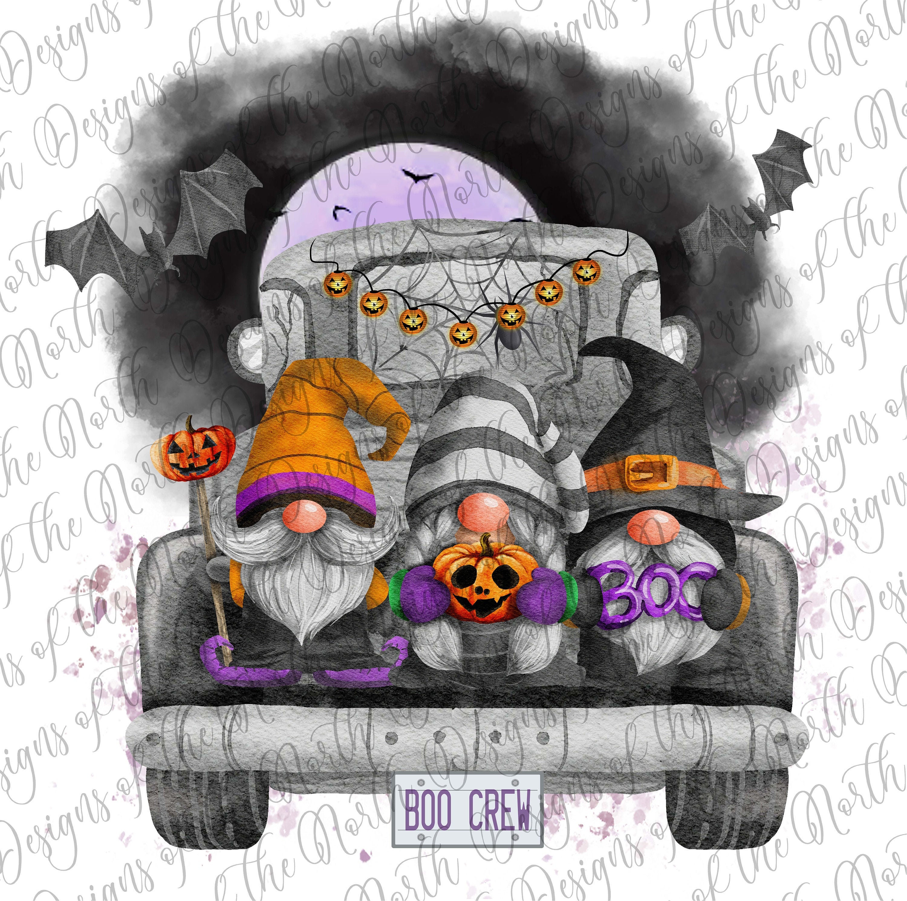 Boo Crew-halloween Gnomes Clipart-halloween Gnomes | Etsy
