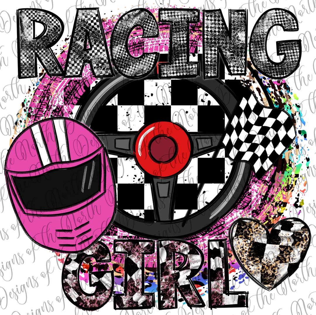 Racing Girl-race Sublimation-racing Sublimation-racing Printable-pink ...