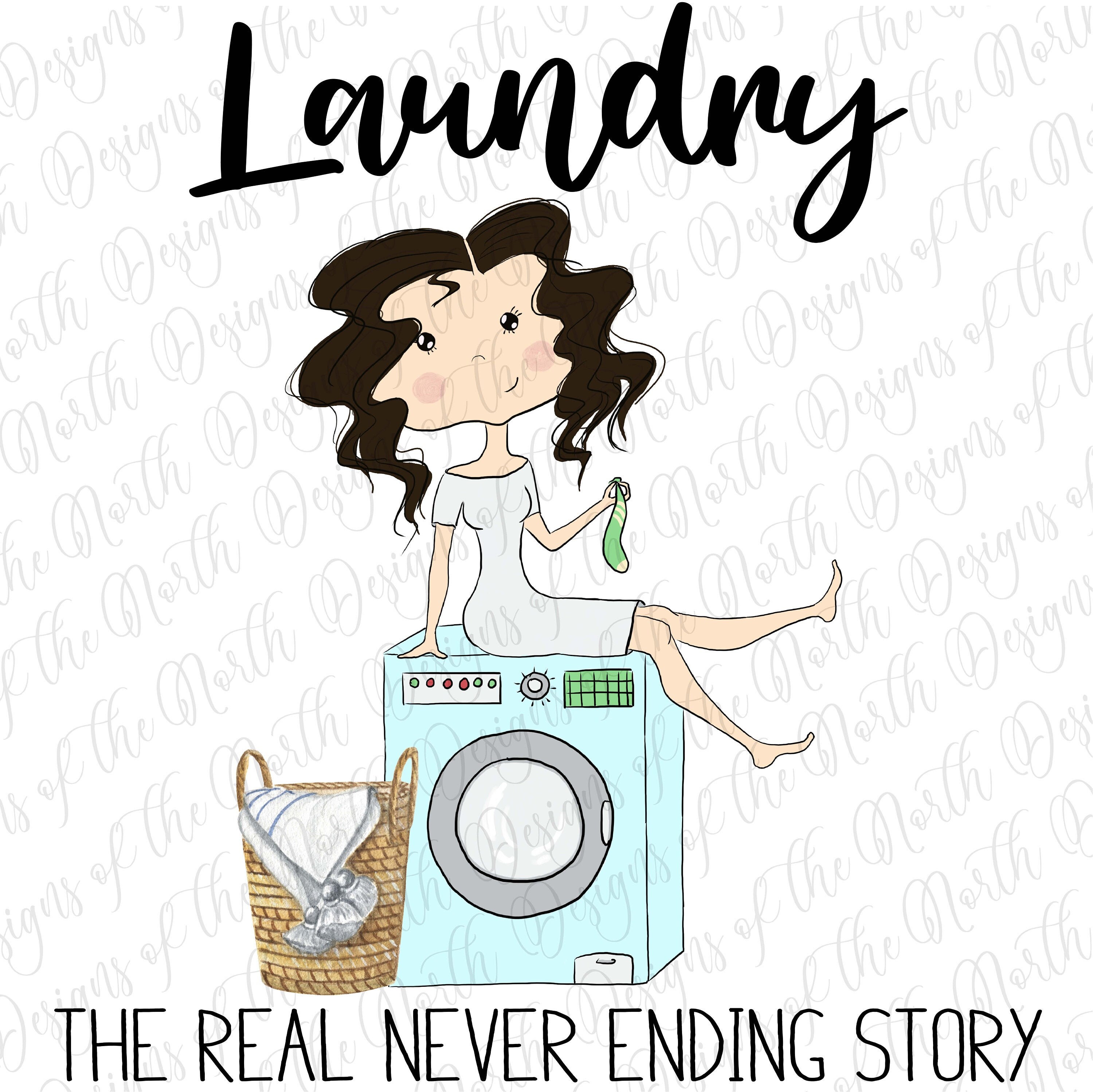 Laundry the Real Never Ending Story-laundry Clipart-laundry | Etsy