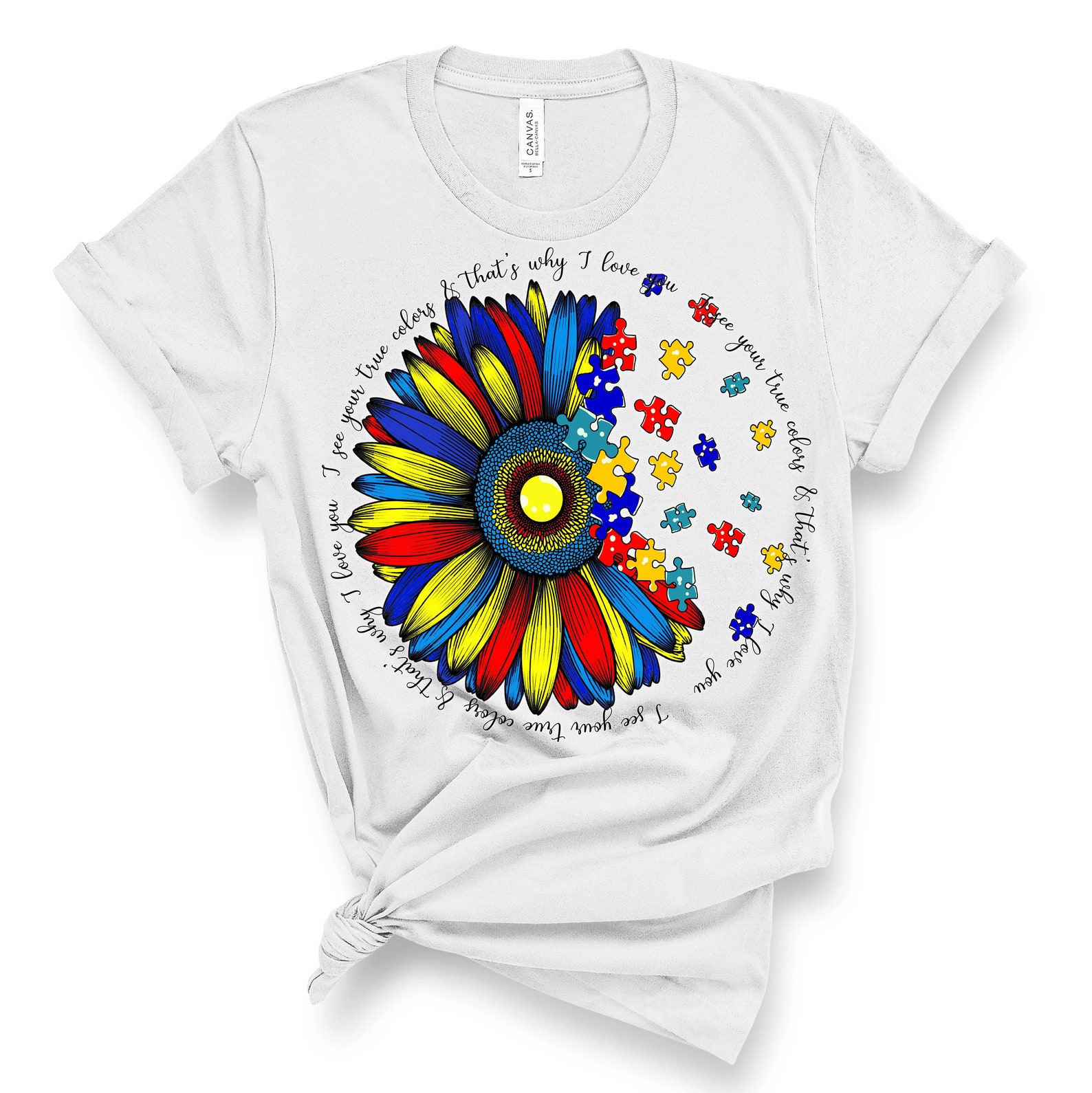 Autism Sunflower-i See Your True Colors and That's Why I - Etsy