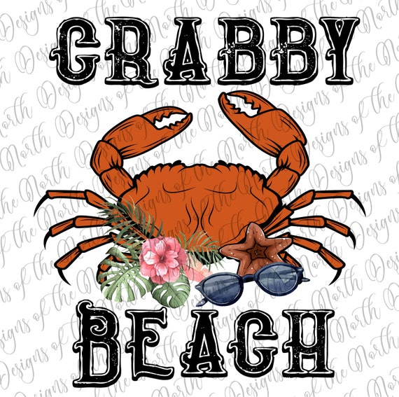 Crabby Beach-crabby Beach Sublimation-crab Sublimation-crab - Etsy