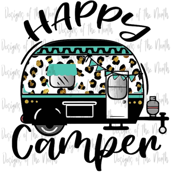 Happy Camper Clipart-happy Camper Sublimation-camping - Etsy
