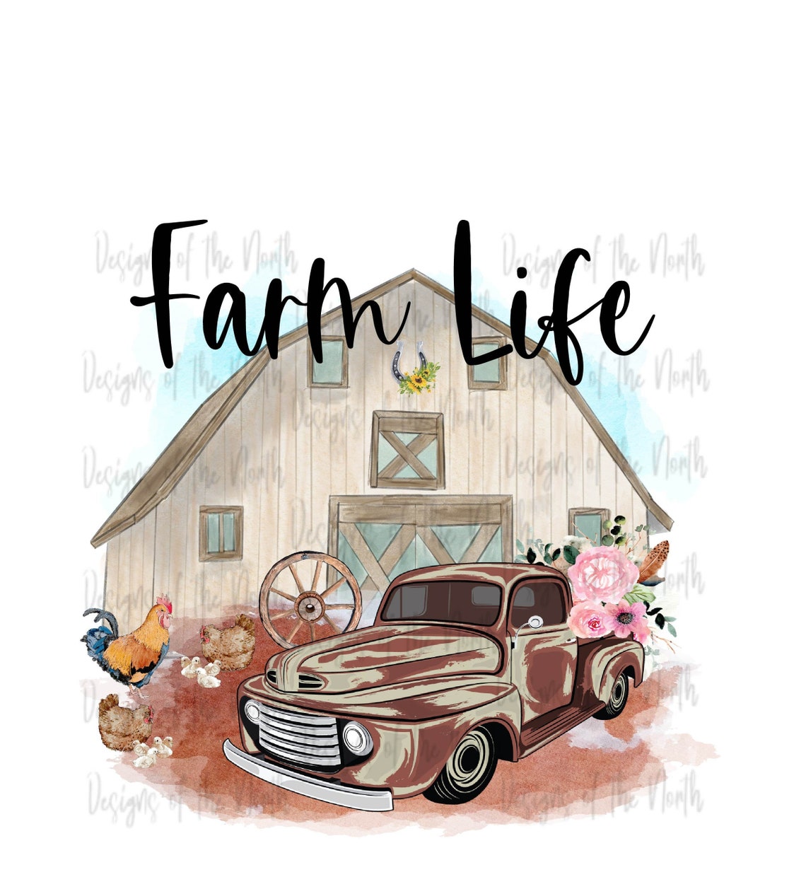 Sublimation Design-png-waterslide-farm Life Design-design - Etsy
