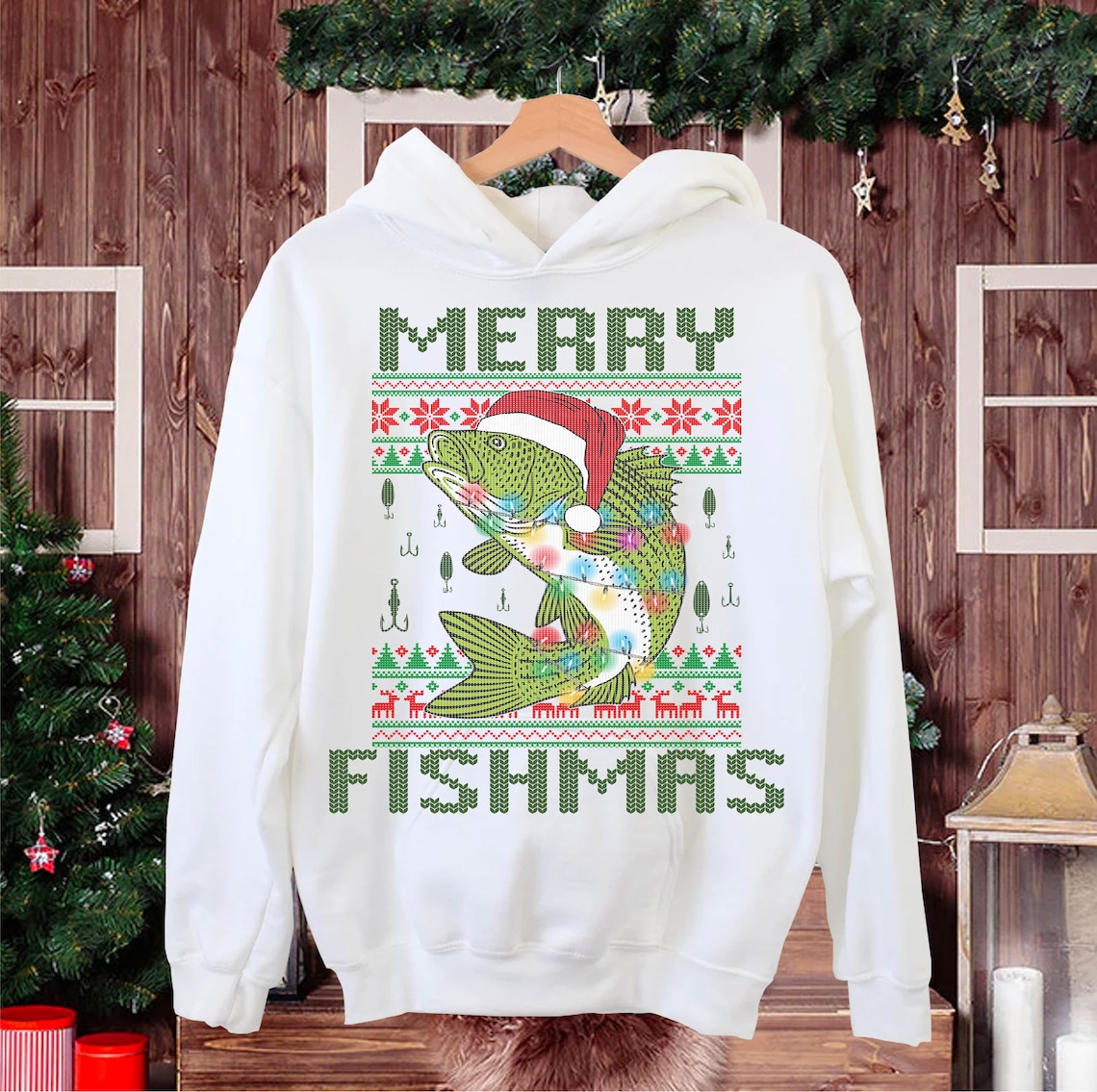 Merry Fishmas-merry Fishmas Sublimation-ugly Sweater - Etsy