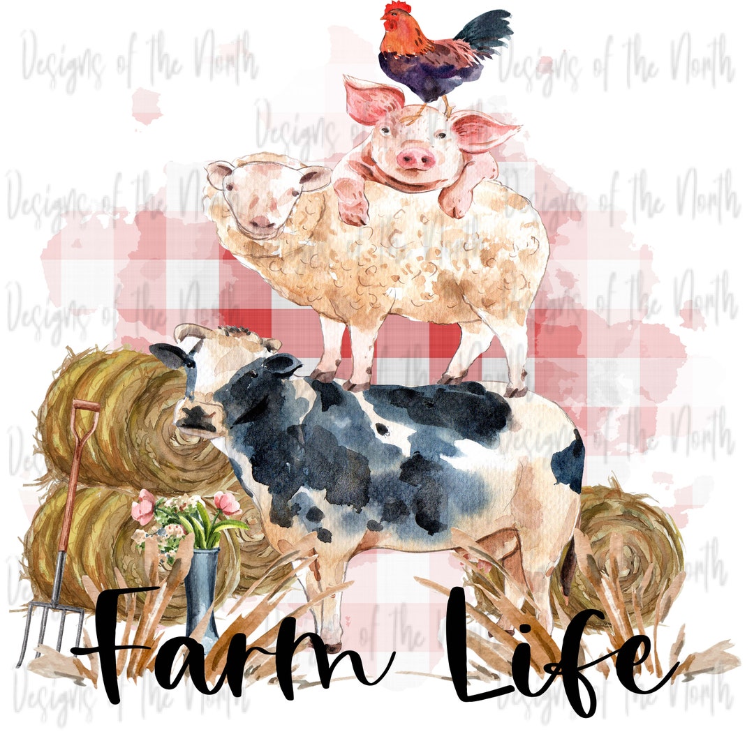 Farm Life Sublimation-farm Animals Sublimation-country Sublimation ...