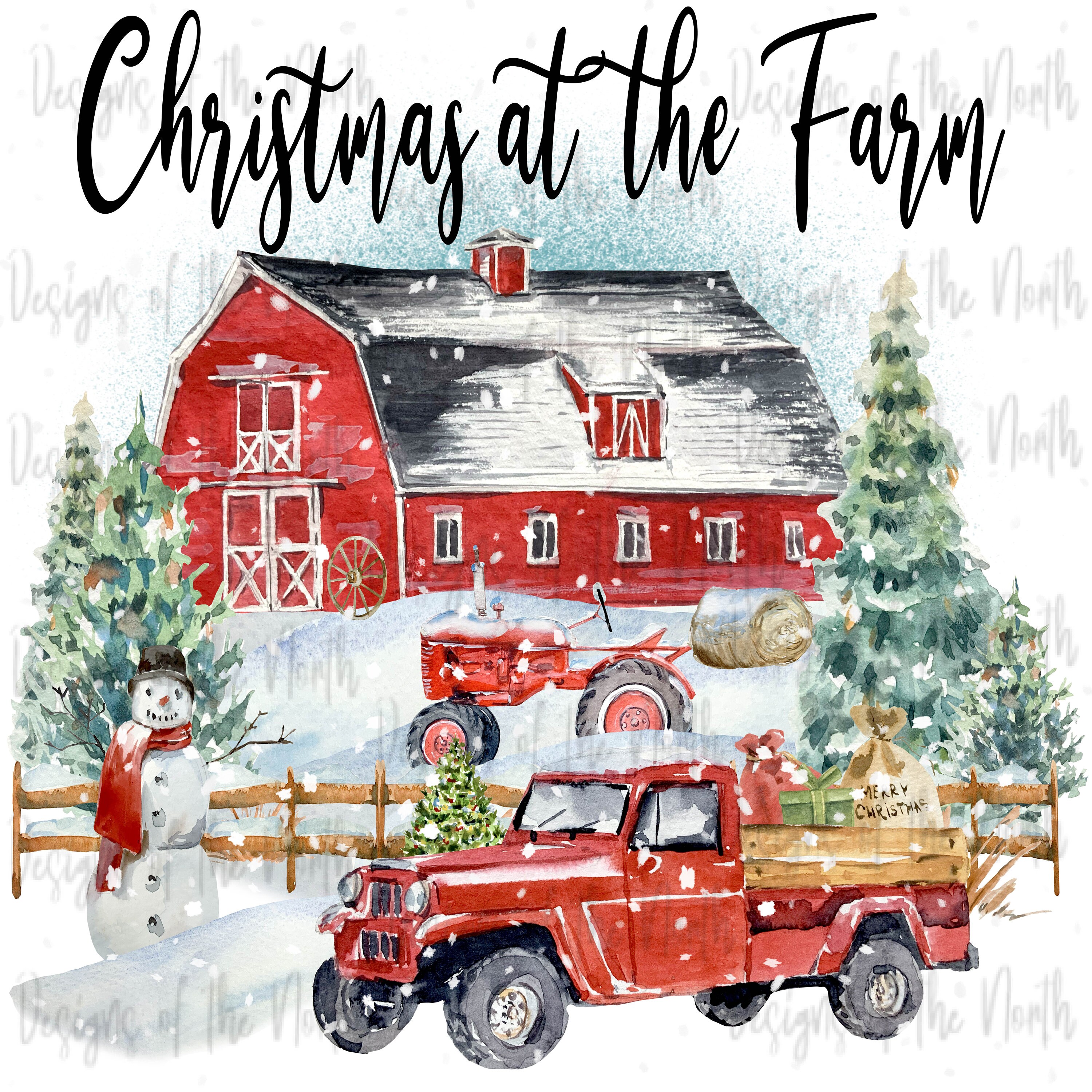 Sublimation christmas at the Farm christmas Sublimation digital Download christmas Farm christmas Farm Sublimation christmas Farm Design png Etsy