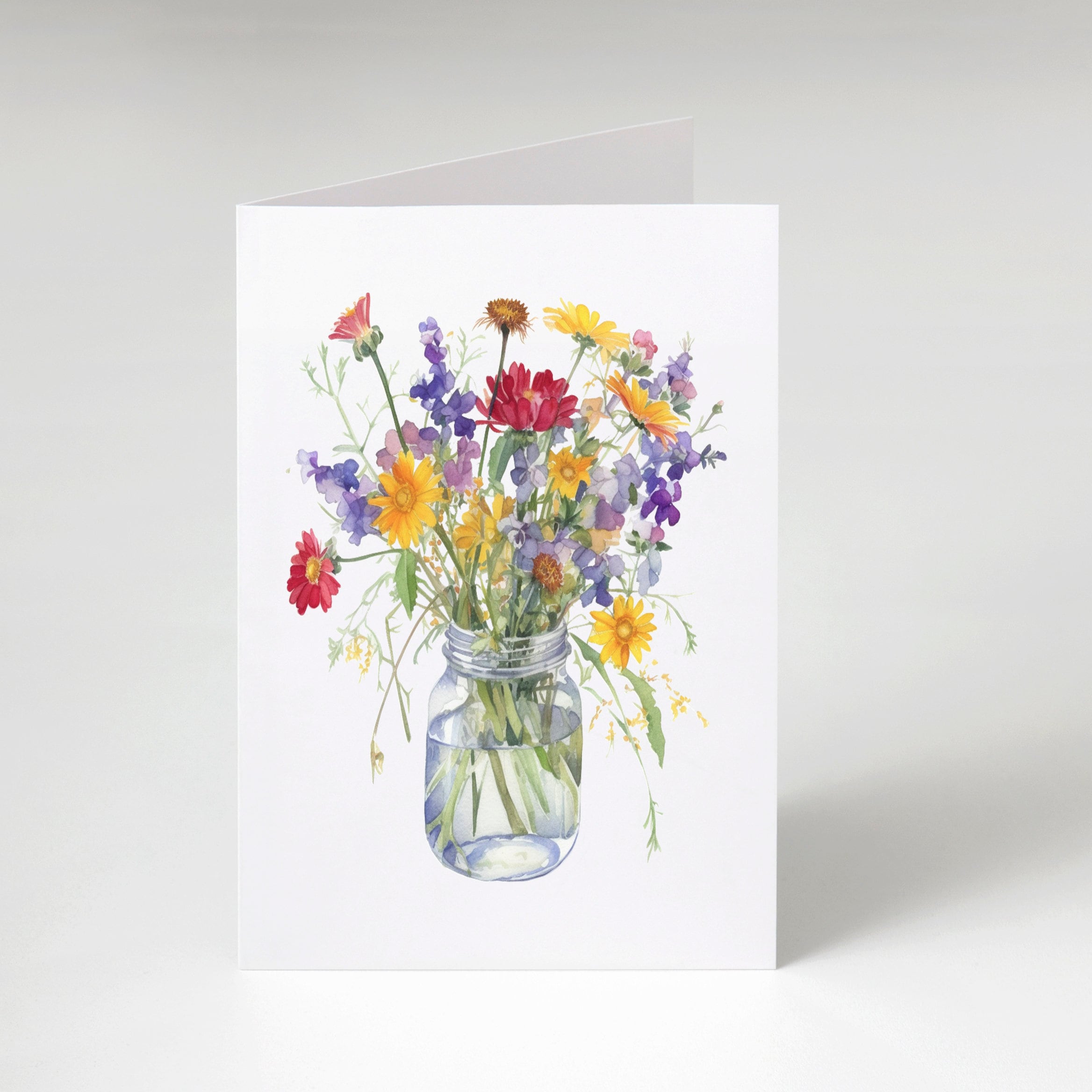 Wildflower Cards, Watercolor Floral Note Cards, Set of 10 Blank Note ...