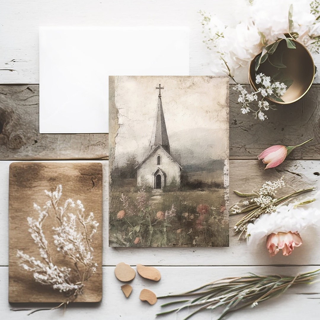 Encouragement Cards & Envelopes, Christian Stationary, 10 Blank Note ...