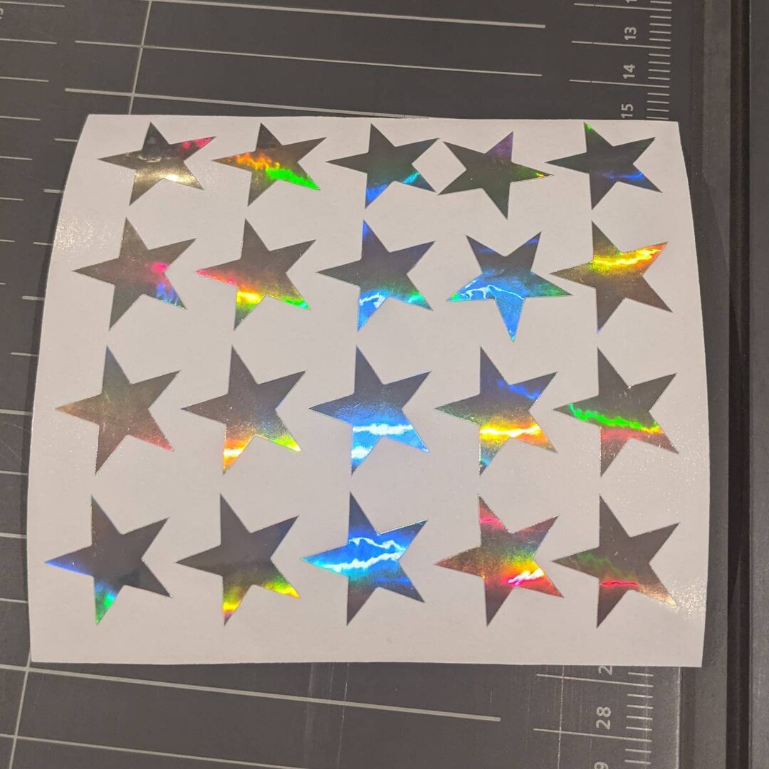 Holographic Star Vinyl Stickers Notebooks, Cars, Laptops Cute Stickers ...