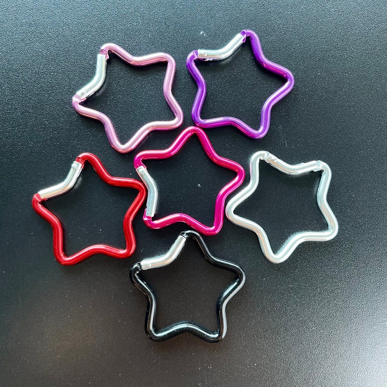 Star Carabiner Key Chains Key Fob Car Keys Clasp | Etsy