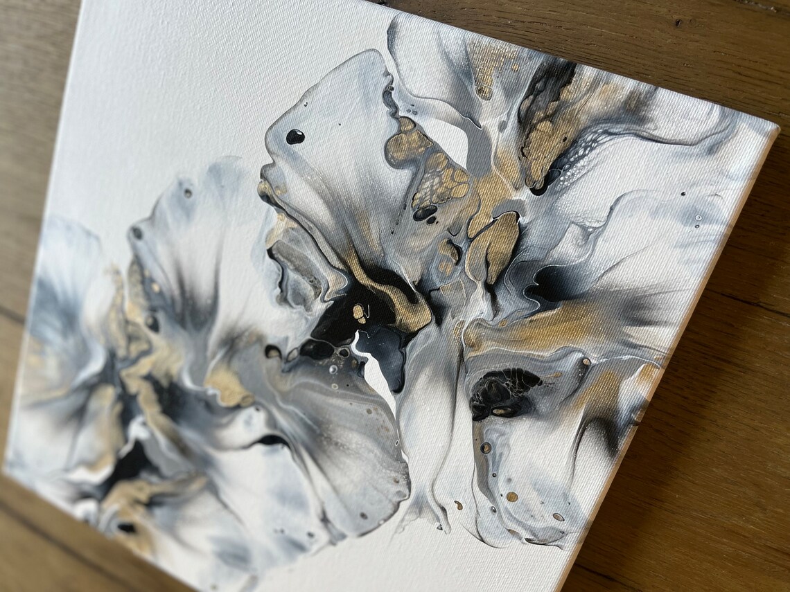 Original, Acrylic Pour Painting, Fluid Art, Abstract Wall Art on 12 X ...