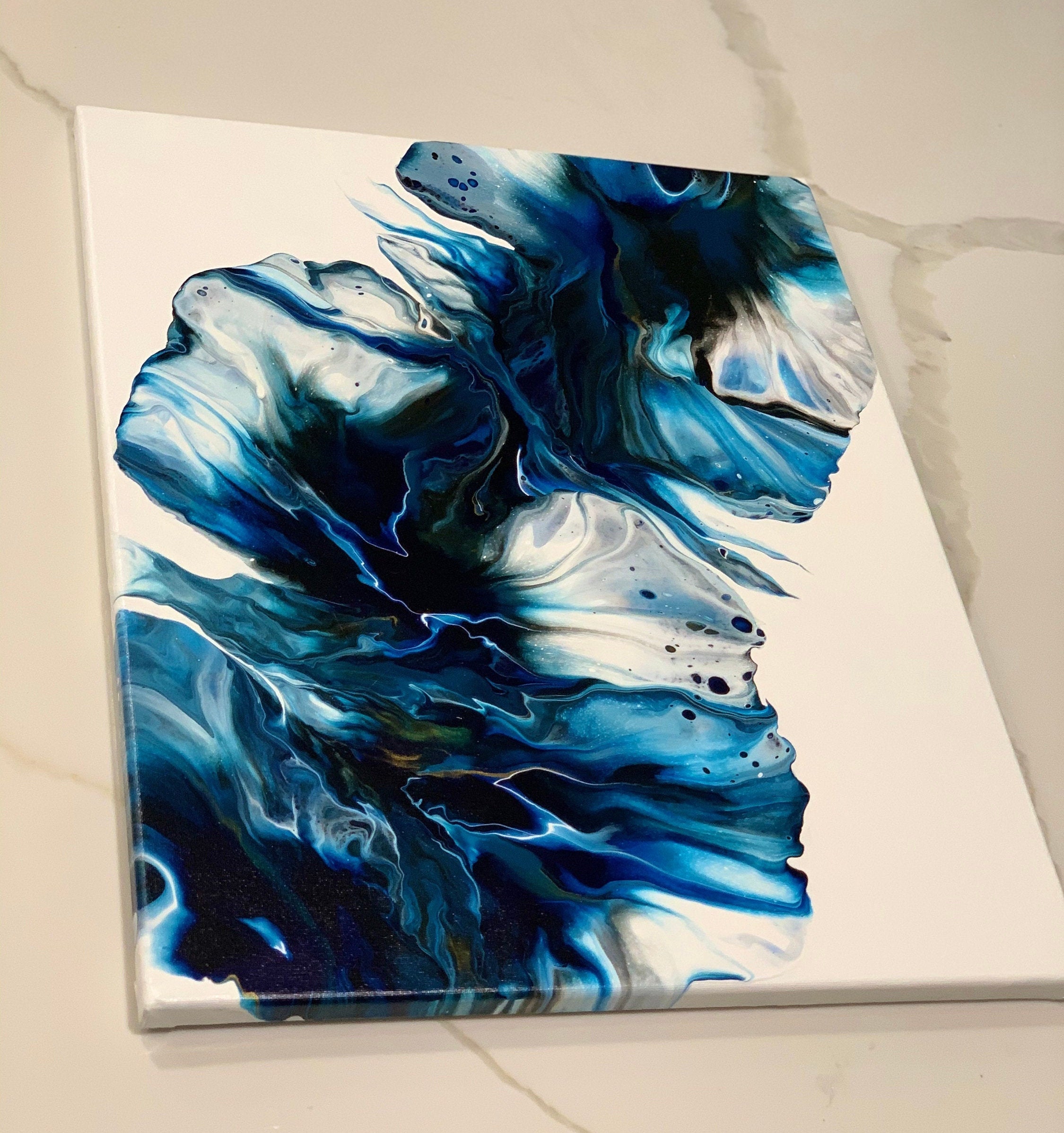 Original, Acrylic Pour Painting, Abstract, Dutch Pour, Fluid Art, Wall ...