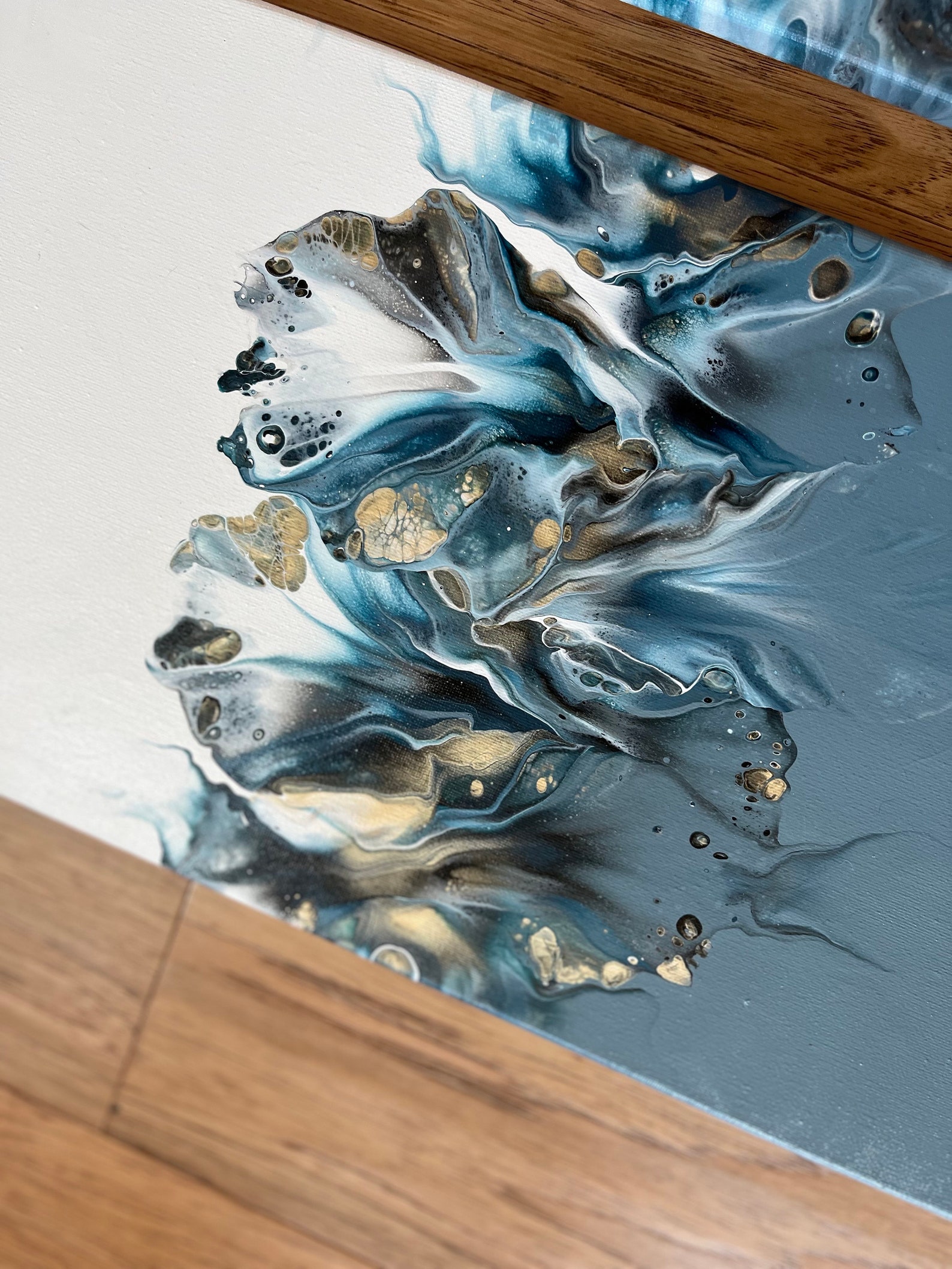 Set of 2 Original, Acrylic Pour Paintings, Dutch Pour, Fluid Art ...
