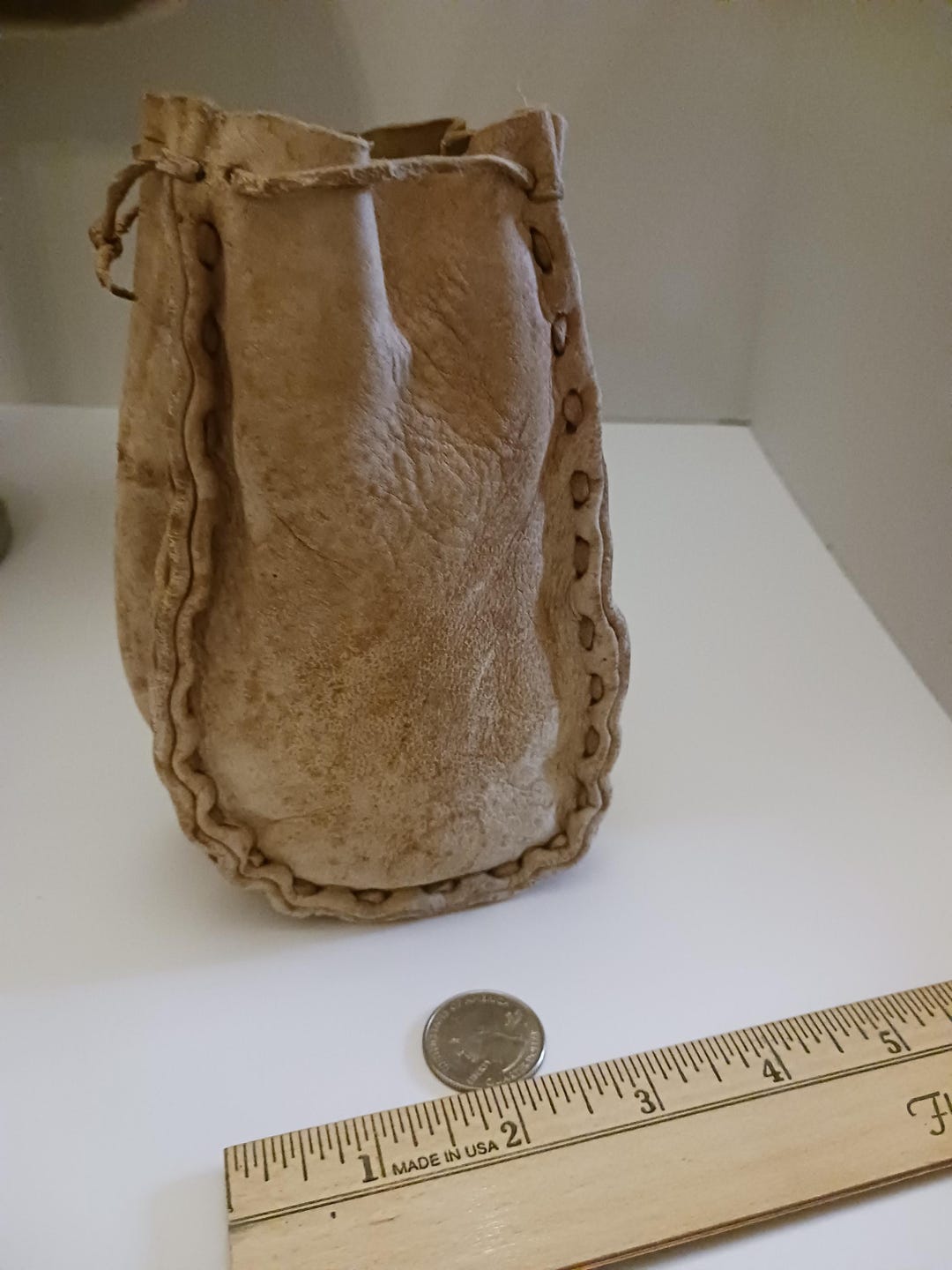 Vintage Leather Marble Bag - Etsy