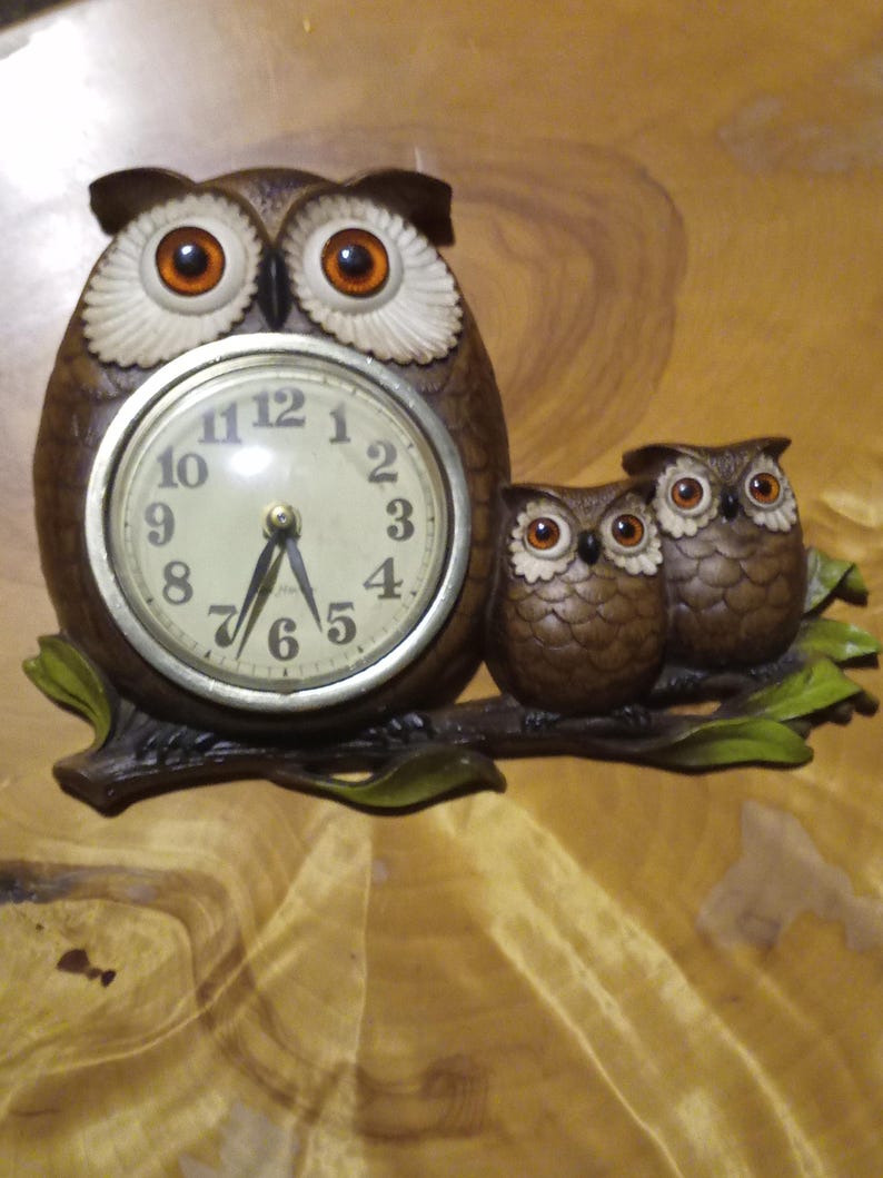 Vintage Owl Wall Clock - Etsy