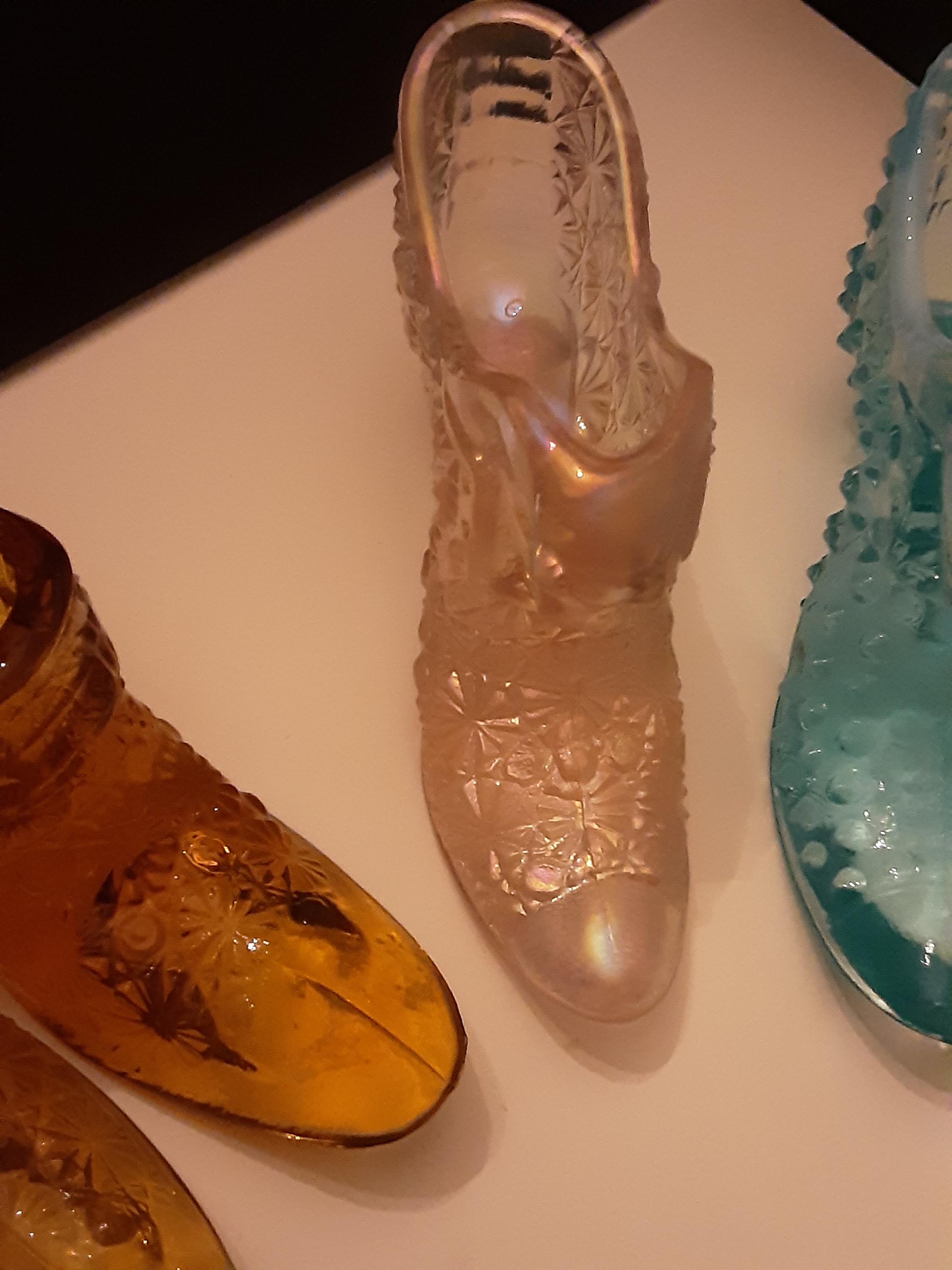 Vintage Depression Glass Shoes - Etsy