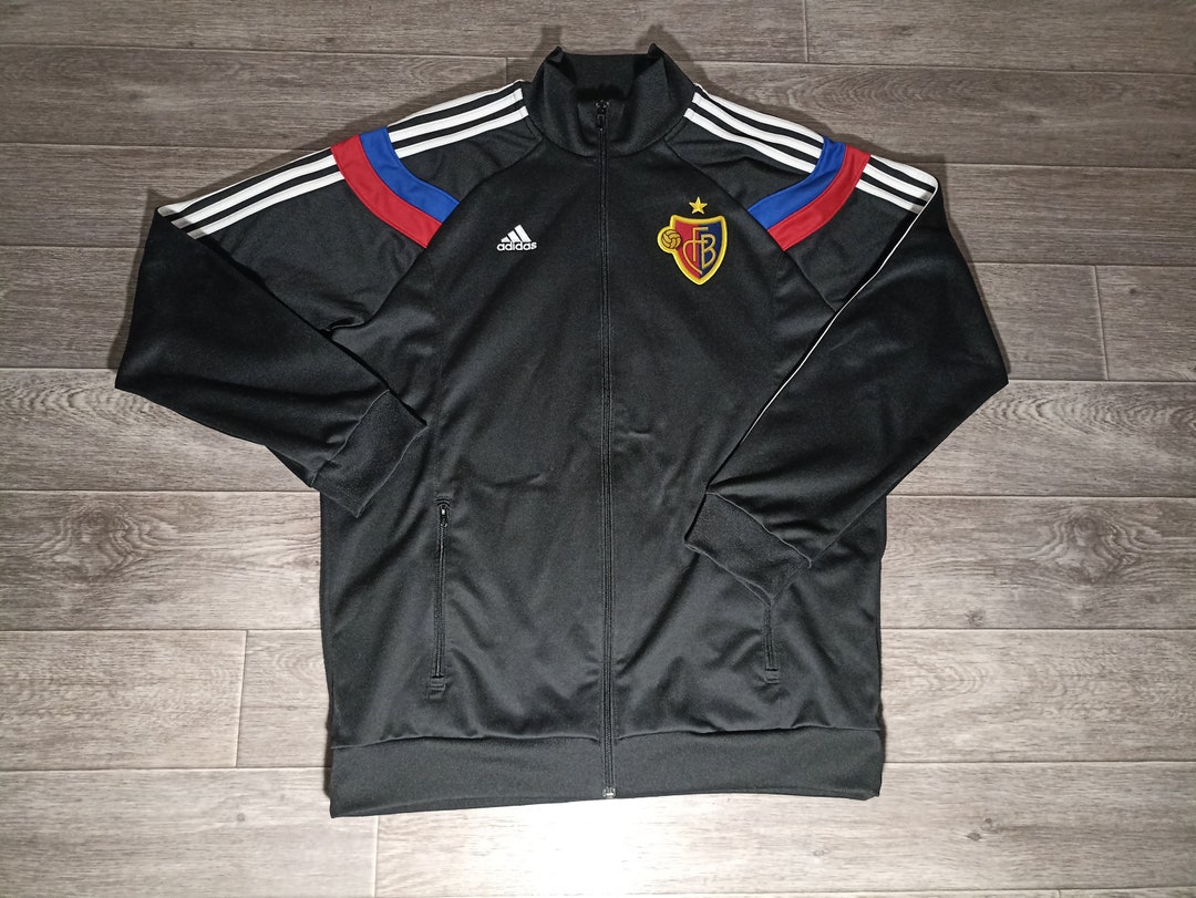FC Basel FCB Switzerland Adidas 2014/15 Black White Soccer Sports Men's ...