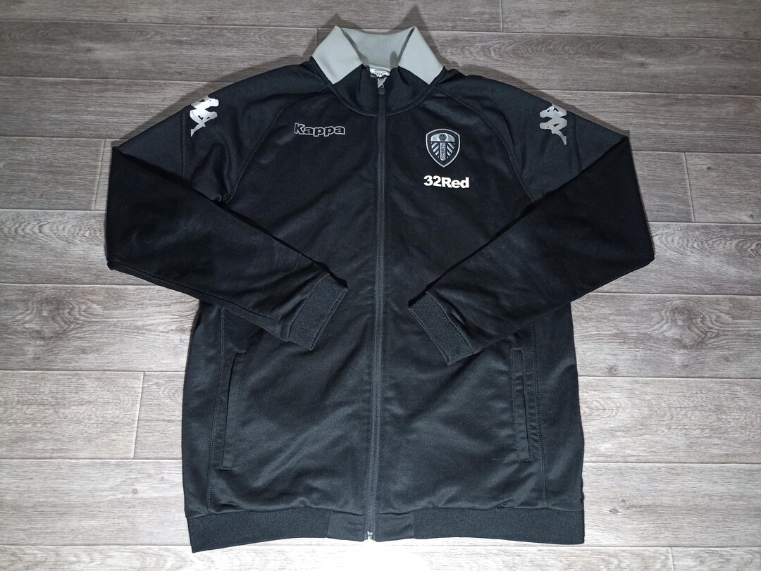 Leeds United FC LUFC England Kappa 2017/18 Black Gray Soccer Football ...