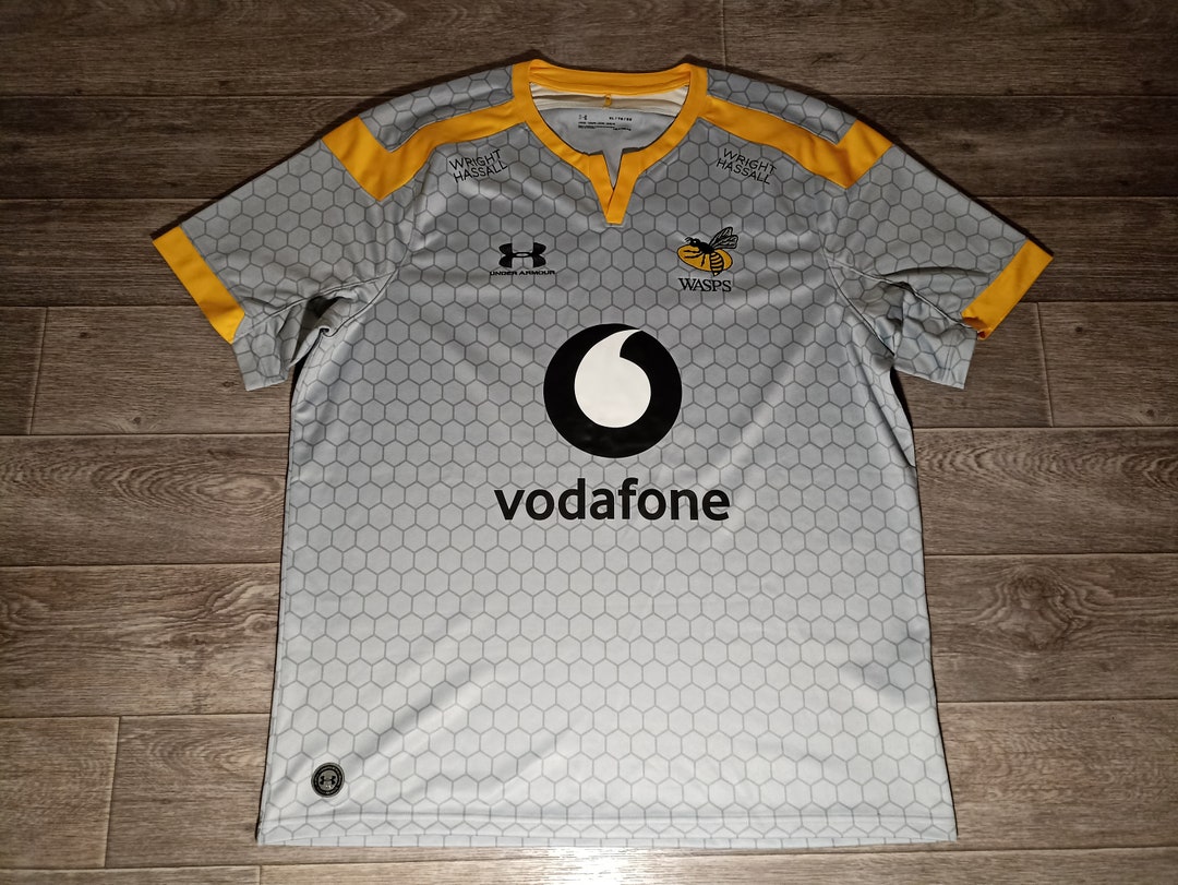 Wasps RFC Rugby Football Team England Under Armour 2020/21 Gray Yellow ...