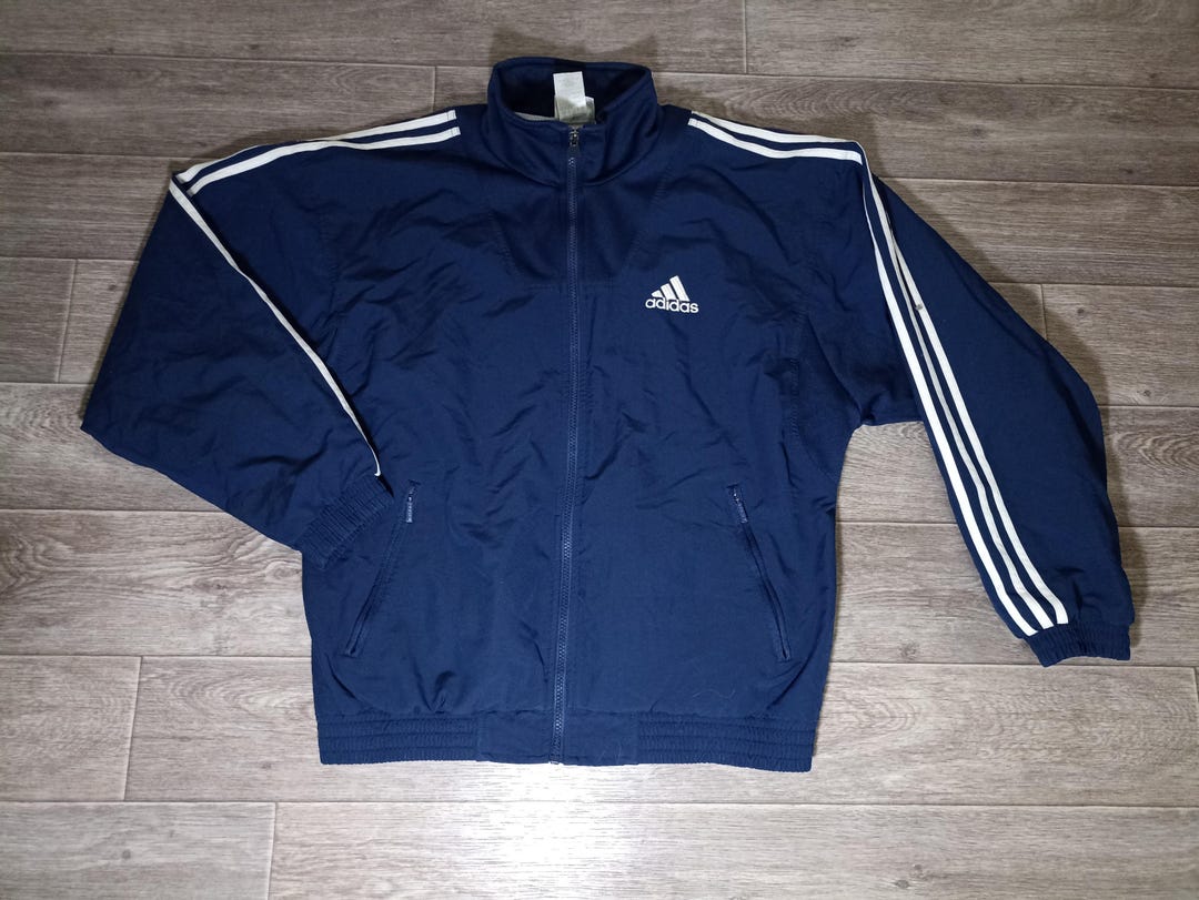 Vintage Adidas 1999/2000 Navy Blue Men's Sports Training Tracksuit ...