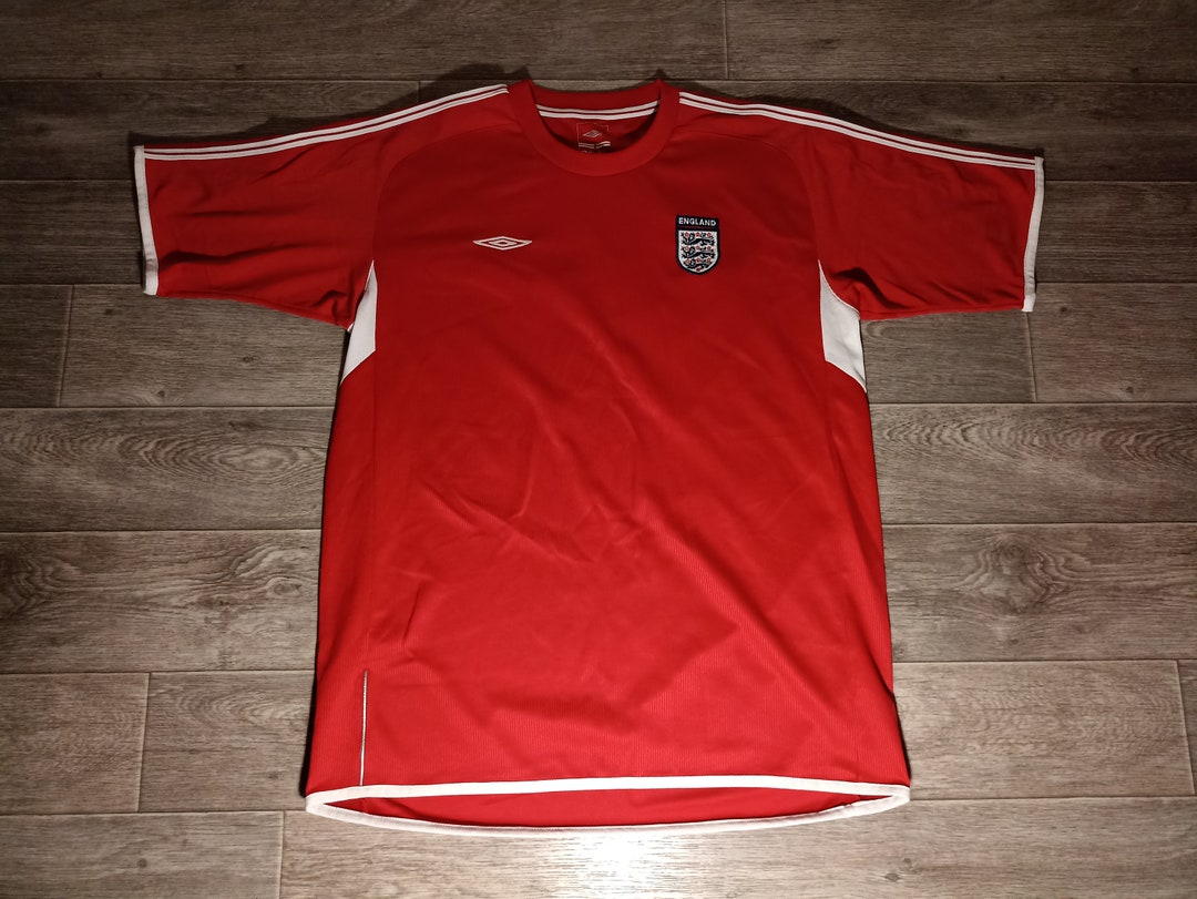 England National Team Three Lions English Umbro World Cup 2000s Red ...
