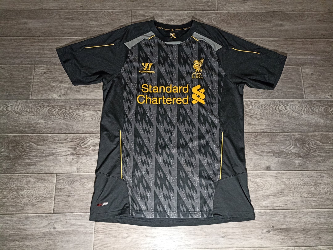 Liverpool FC LFC Reds England Warrior 2013/14 Black Yellow Men's Sports ...