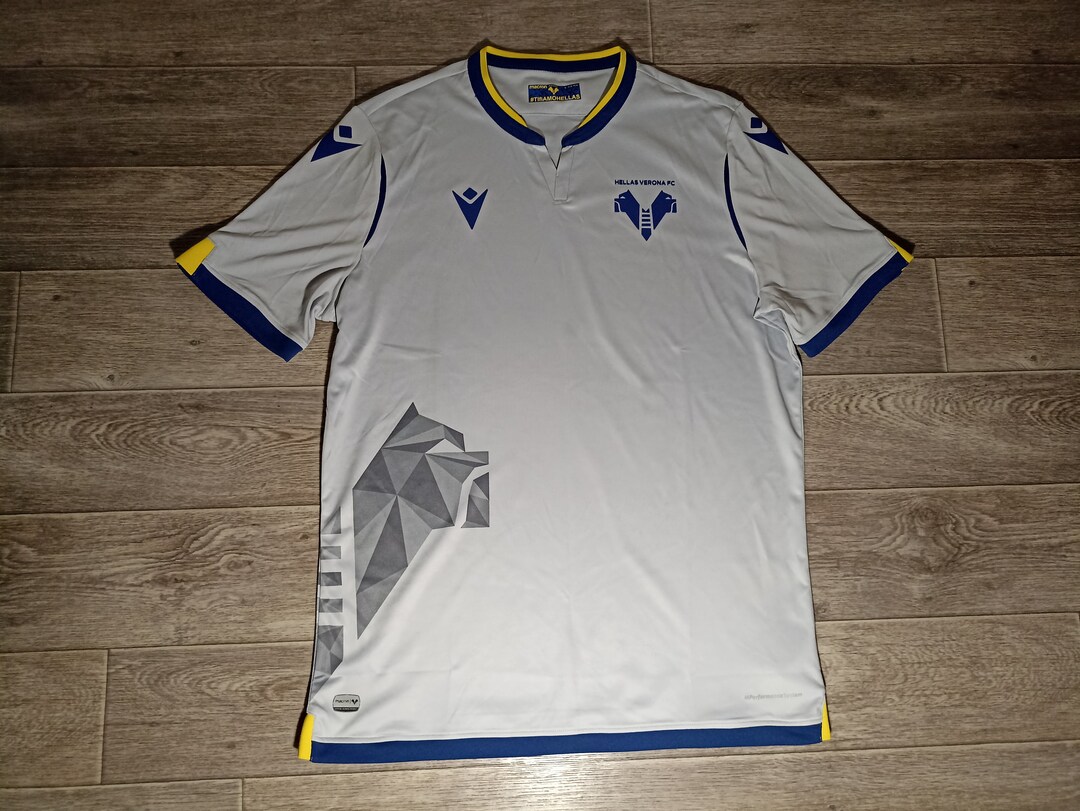Hellas Verona FC Italy Macron Gray Blue Men's Training Sports Football ...