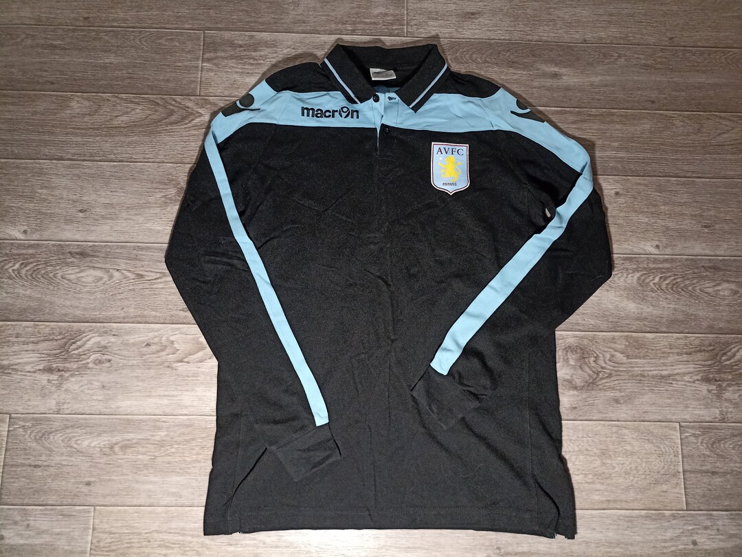 Aston Villa FC AVFC England Macron Black Blue Men's Sports Training ...