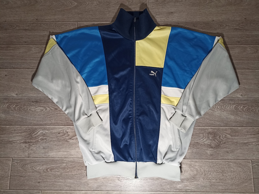 Vintage Puma 1990s Multicolor Men's Sports Training Jacket Tracksuit ...