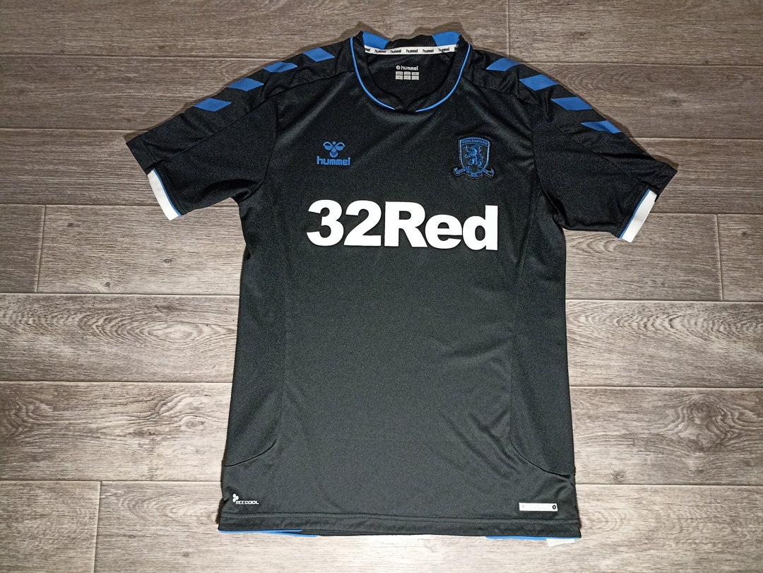 Middlesbrough FC MFC Boro England Hummel 2018/19 Black Blue Men's ...