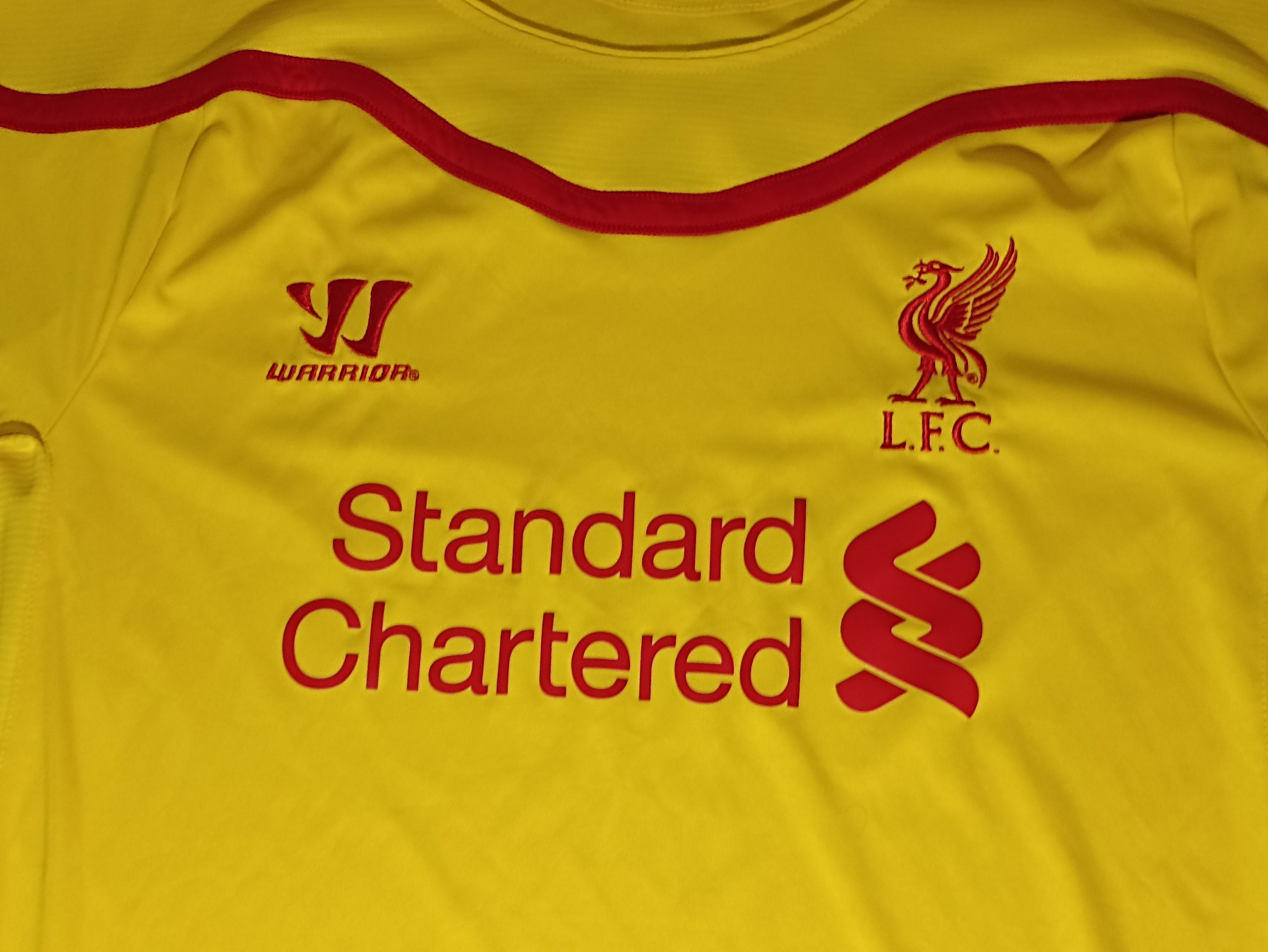 Liverpool FC LFC Reds England Warrior 2014/15 Yellow Red - Etsy