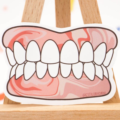 Marbled Gums Denture Sticker Dental Hygienist Dental - Etsy