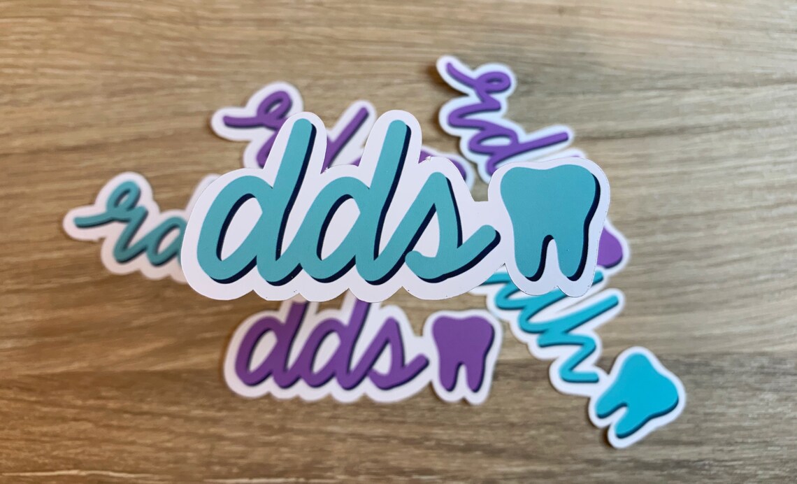 Dental title stickers RDH tooth sticker RDA sticker DDS | Etsy