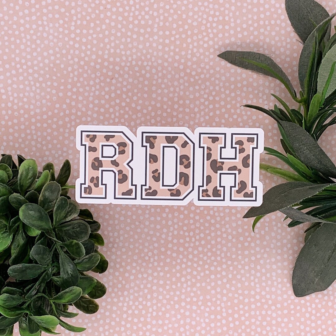RDH Leopard Print Sticker,dental Sticker,dental Hygienist,future RDH ...