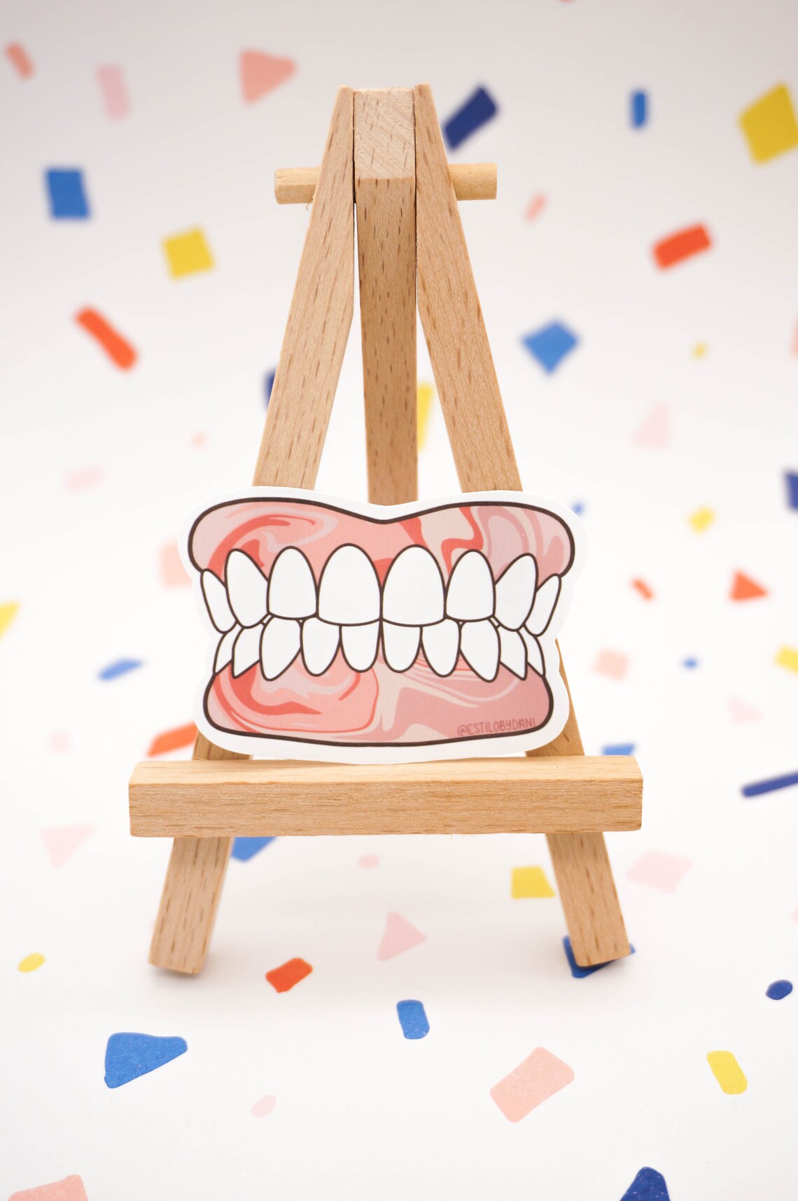 Marbled gums denture sticker dental hygienist dental | Etsy