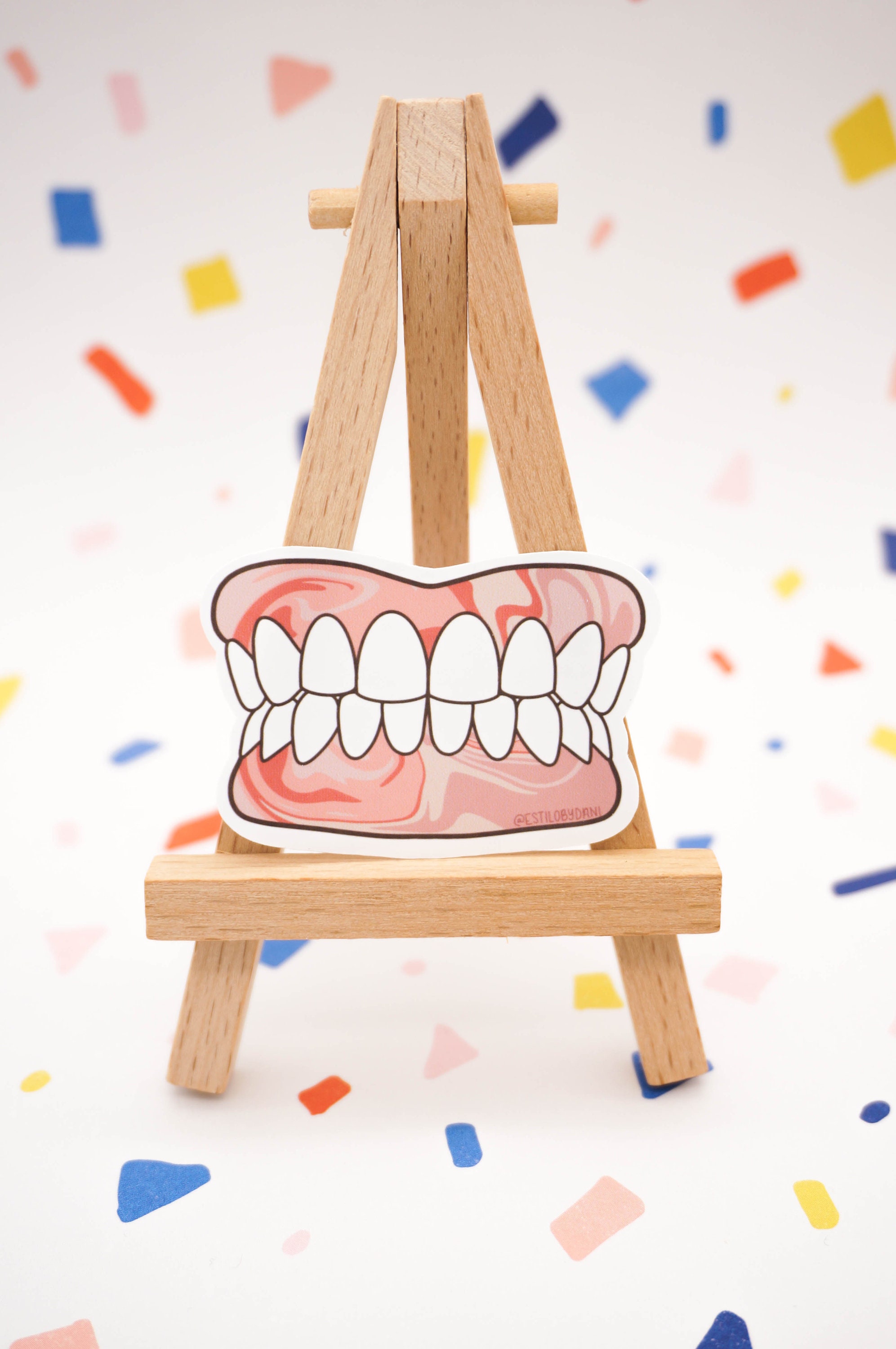 Marbled Gums Denture Sticker Dental Hygienist Dental - Etsy
