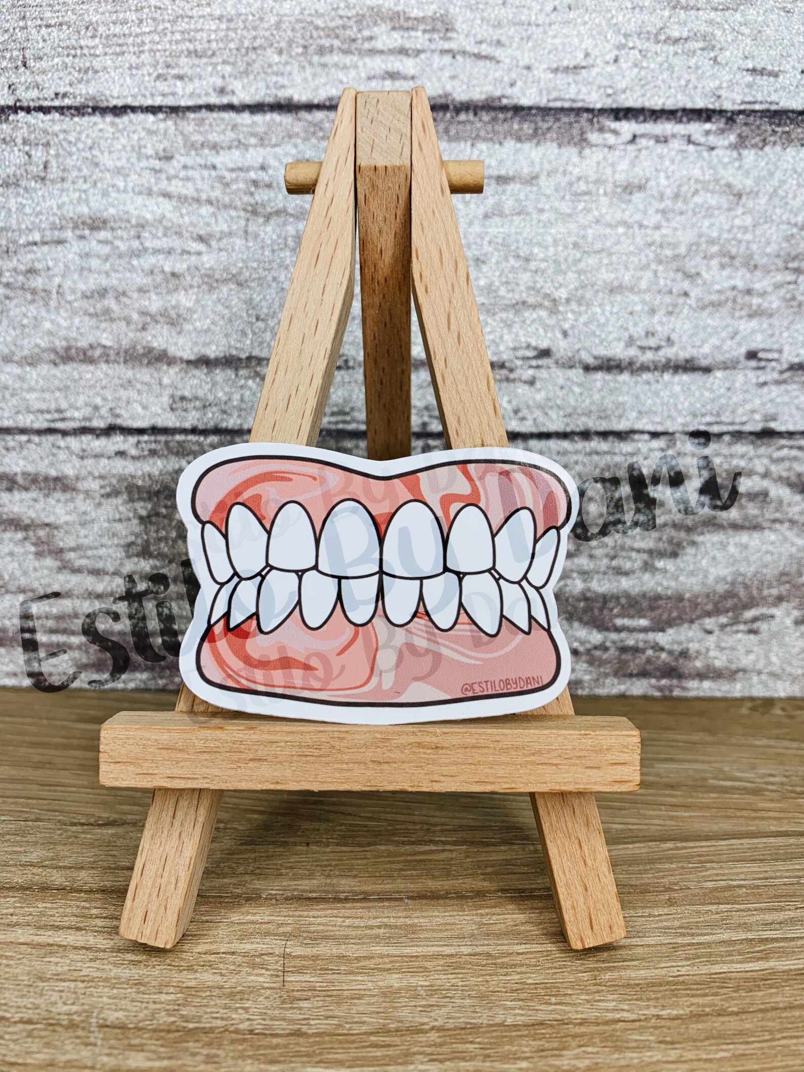 Marbled gums denture sticker dental hygienist dental | Etsy