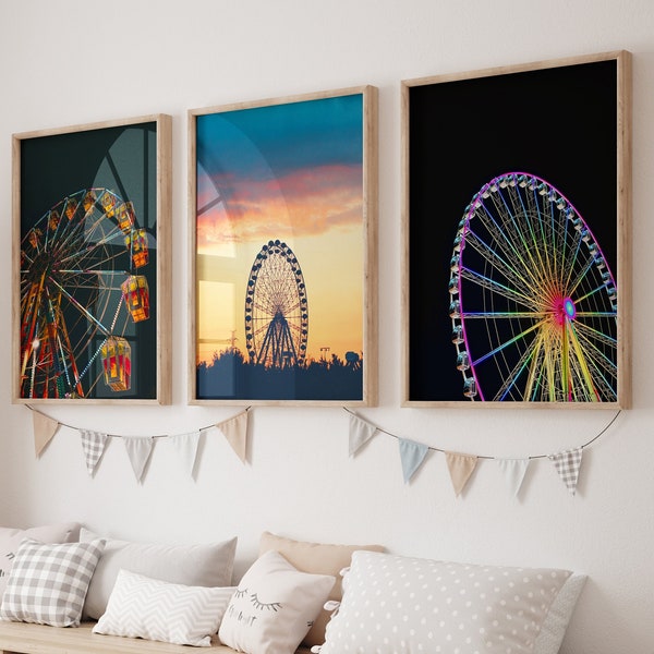 Ferris Wheel Print - Etsy