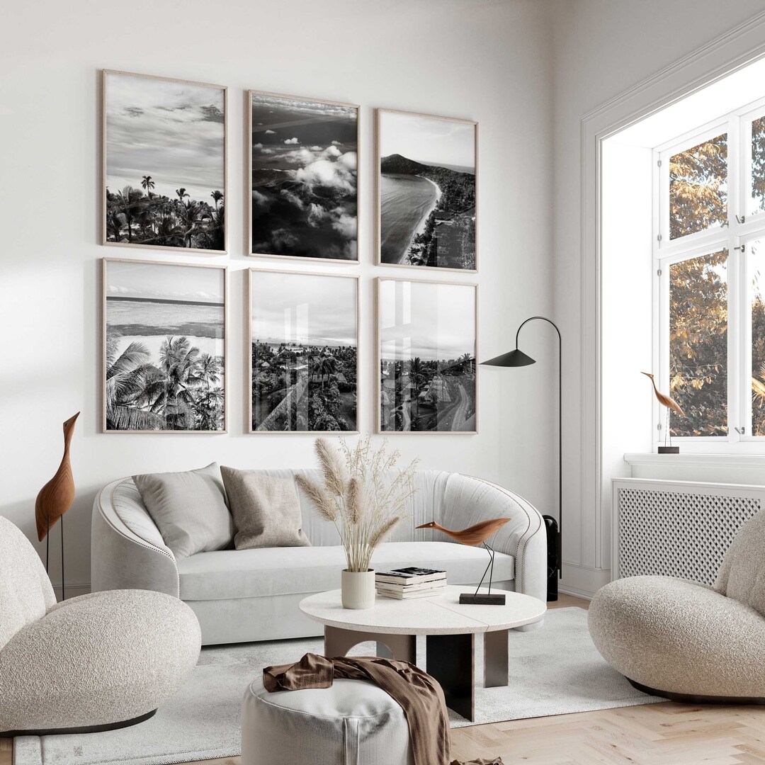 Fiji Black and White Photo 6 Piece Wall Art – Fiji Set of 6 Prints ...