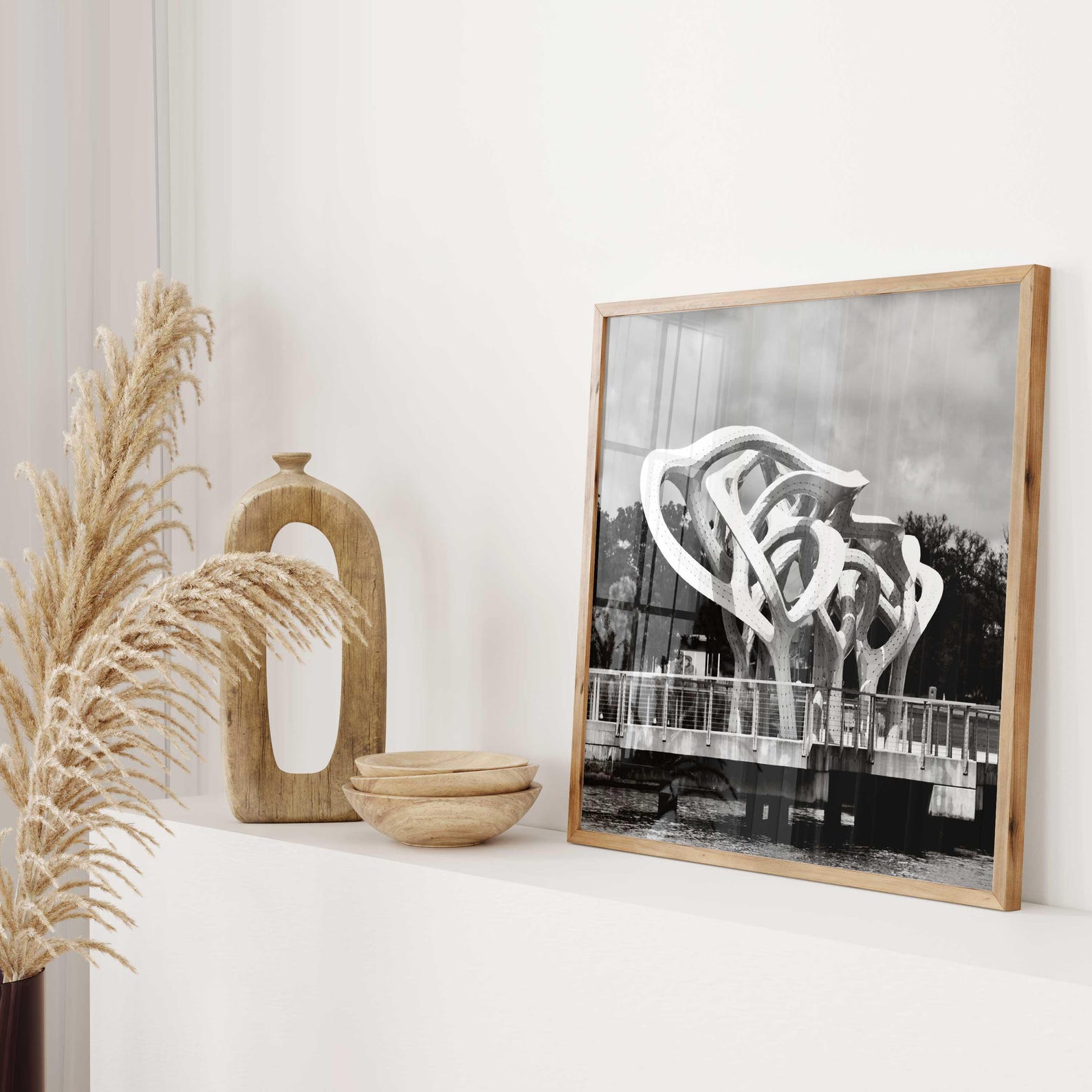 Tampa Florida Set of 9 Square City Prints – Tampa Florida Black and ...