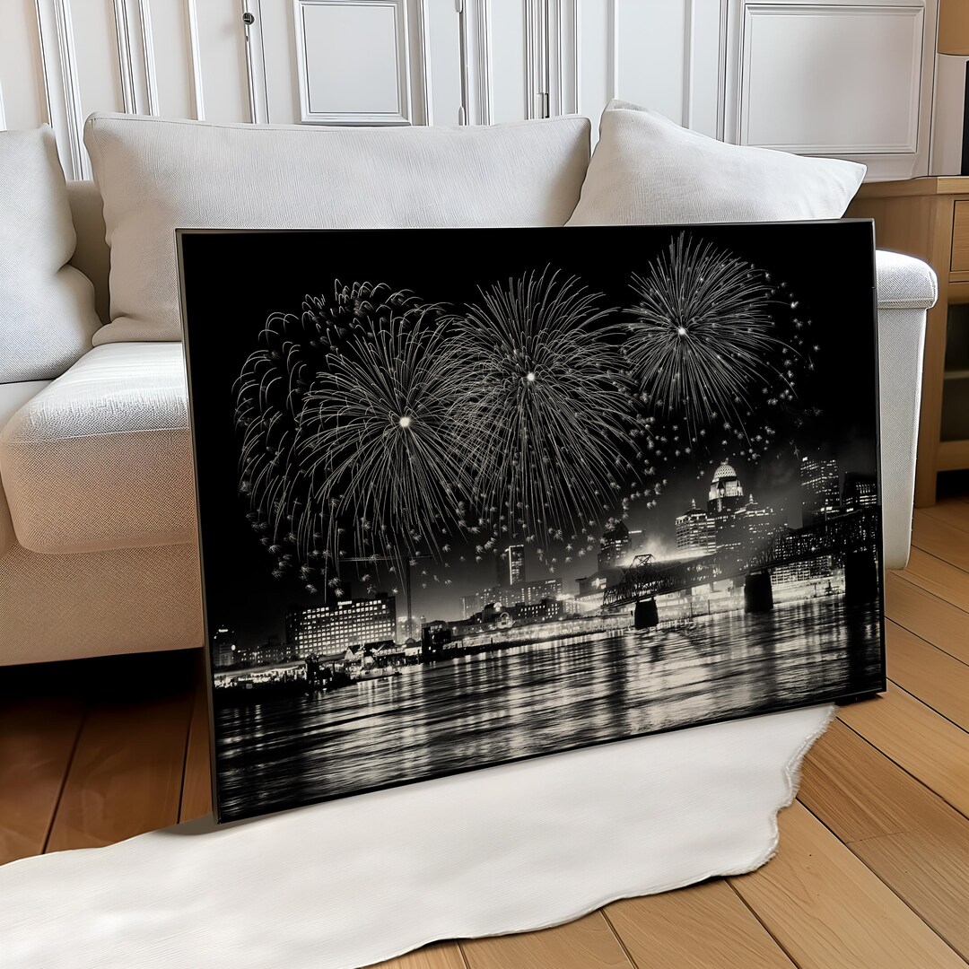 Louisville Kentucky Landscape City Print – Louisville Kentucky Black ...