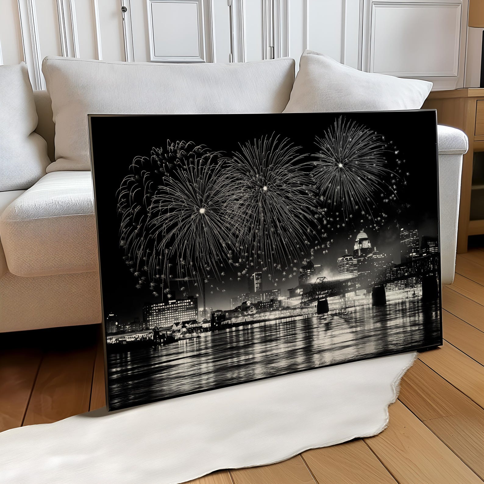 Louisville Kentucky Landscape City Print – Louisville Kentucky Black ...