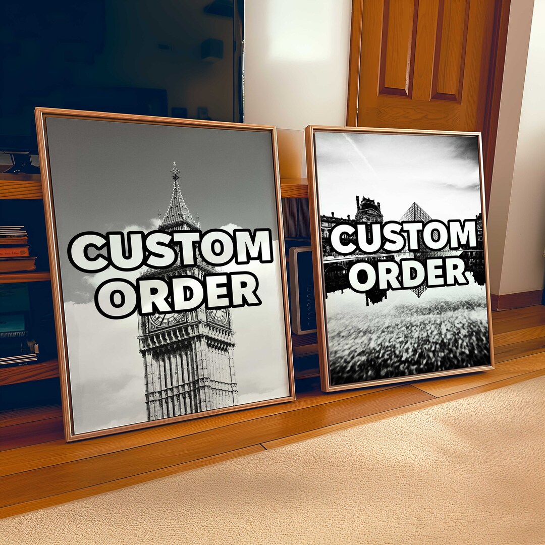 Custom Order Black and White Photograph 2 Piece Wall Art – Special ...