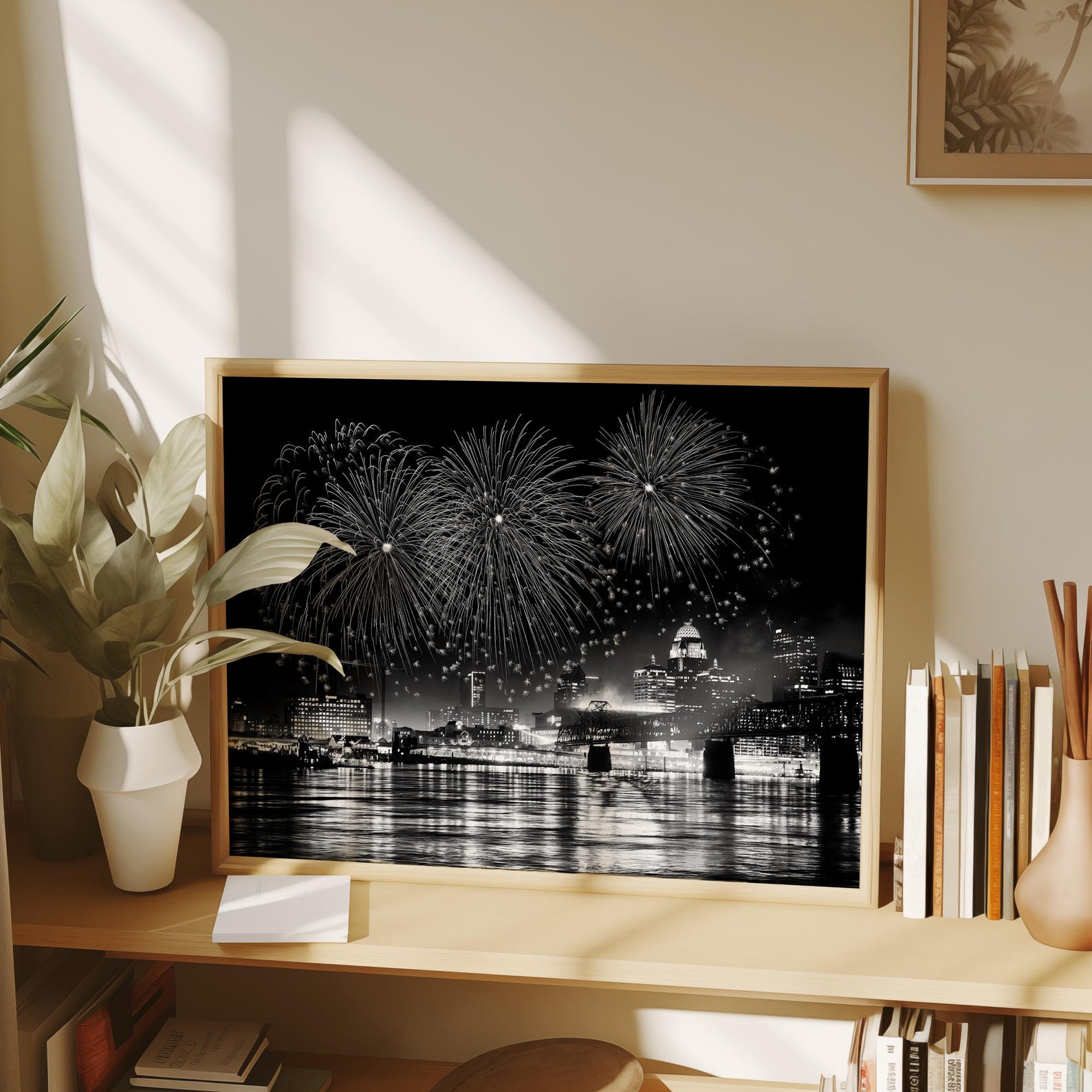 Louisville Kentucky Landscape City Print – Louisville Kentucky Black ...
