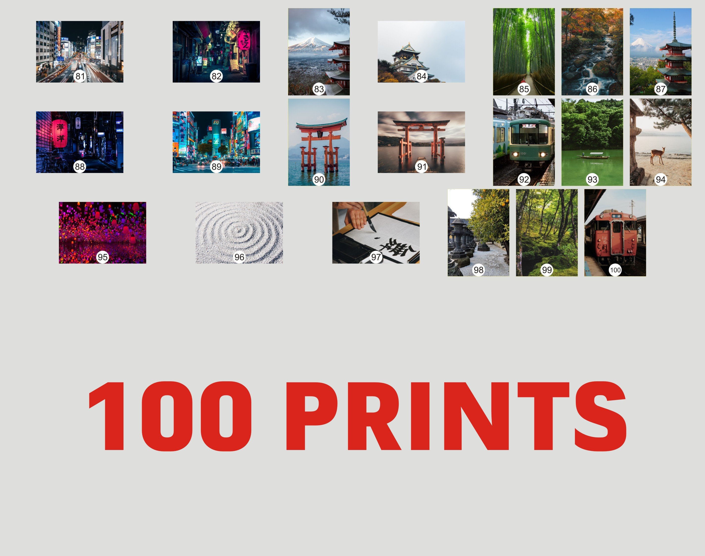 Set of 100 Japan Prints Japanese Wall Art Japan Gallery - Etsy