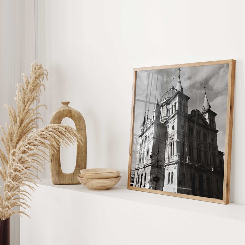 Lodz Polen Quadrat Schwarz-Weiß-Fotografie 9-teilige Wandkunst Lodz Polen Set von 9 Drucken ...