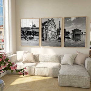 Benin Black and White Photograph 6 Piece Wall Art – Benin Map Print Set ...