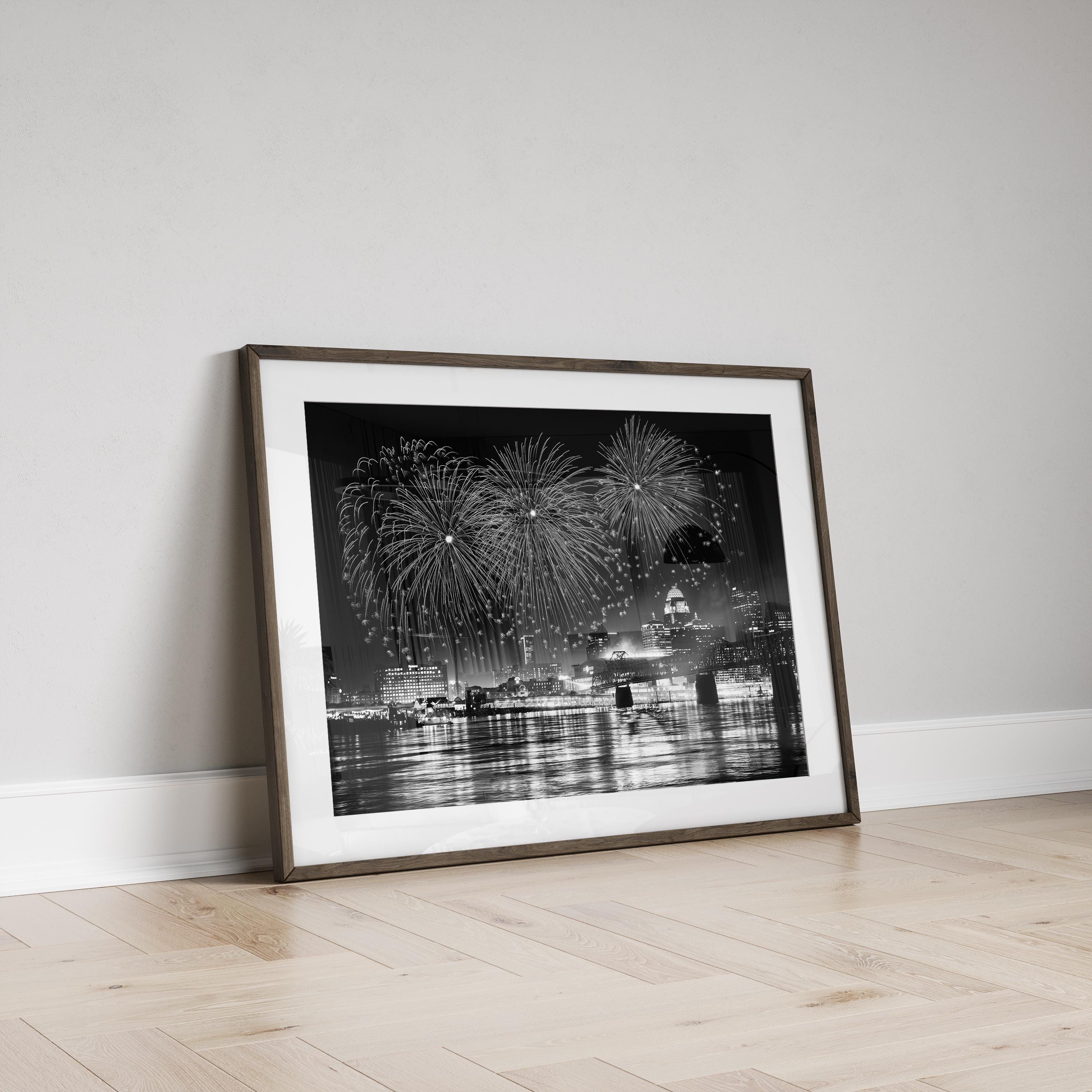Louisville Kentucky Landscape City Print – Louisville Kentucky Black ...