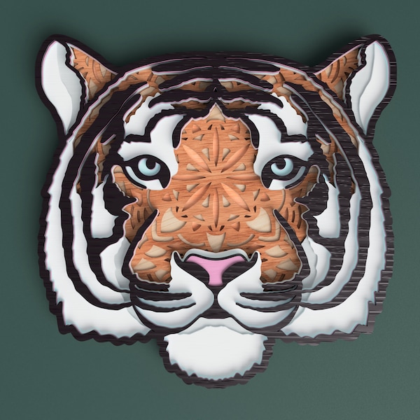 Tiger Laser Cut - Etsy